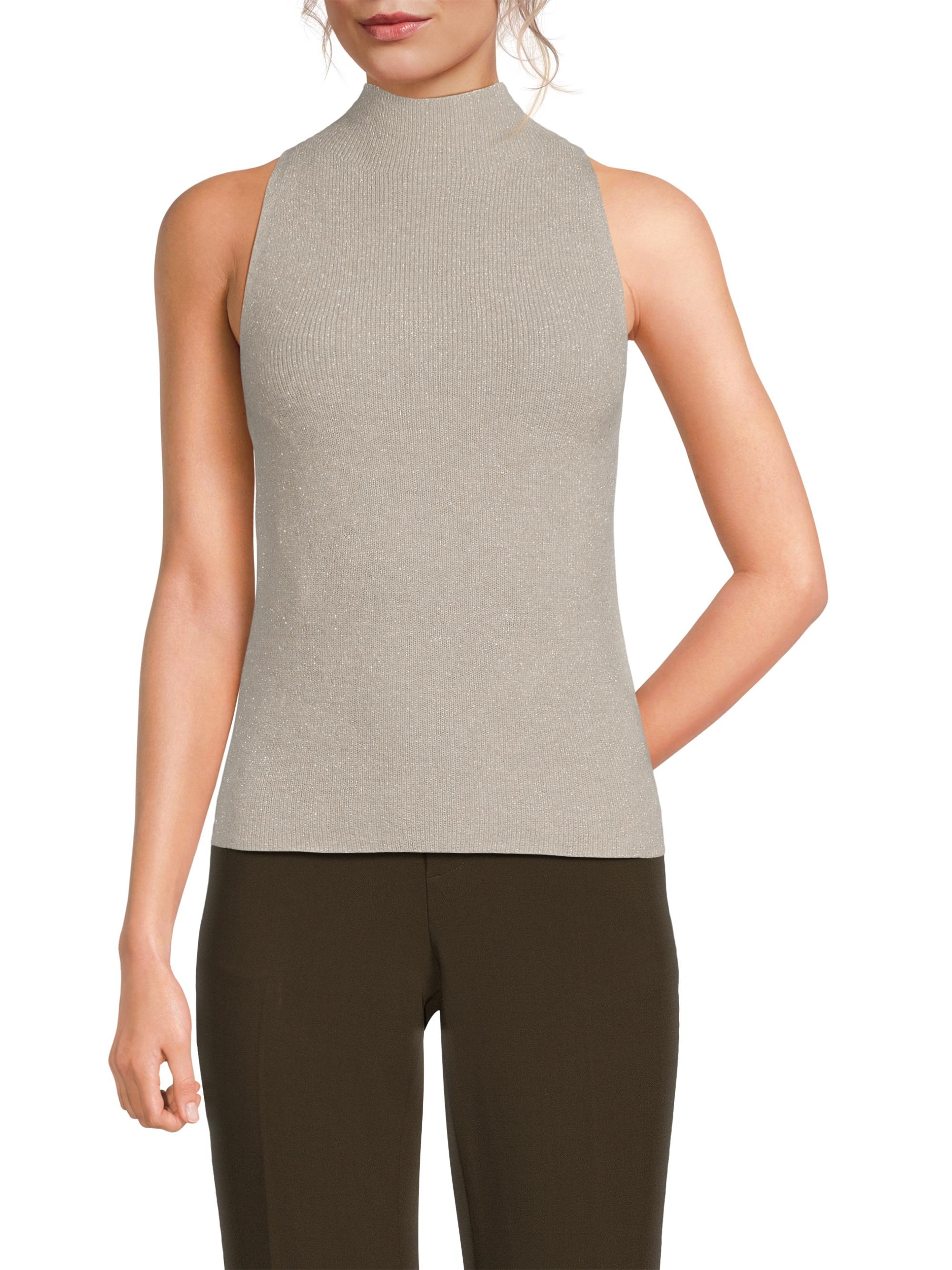 Click here for Vince Womens Mock Turtleneck Alpaca Blend Tank - B... prices