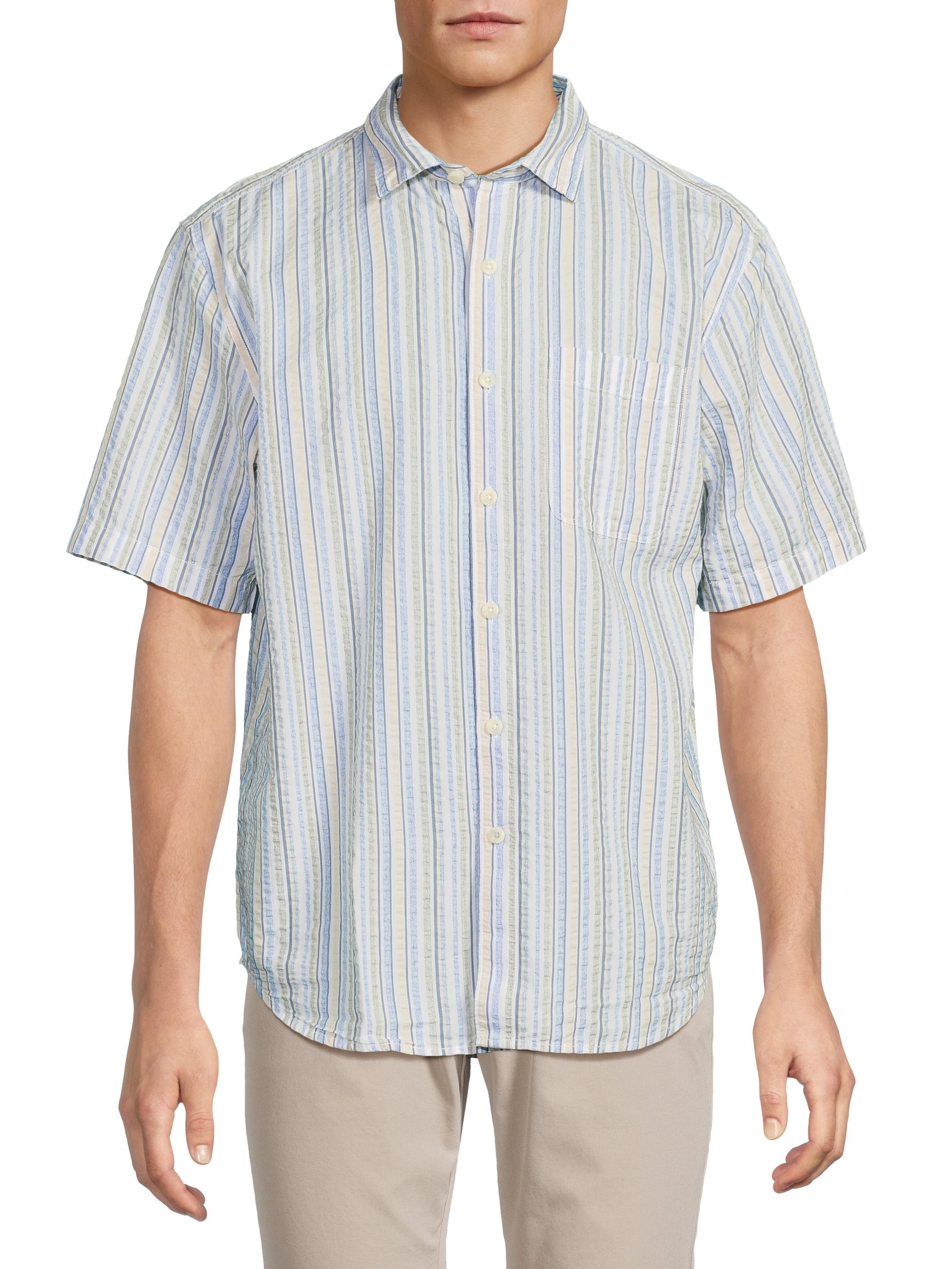 Click here for Tommy Bahama Mens Lucca Striped Cotton Shirt - Cab... prices