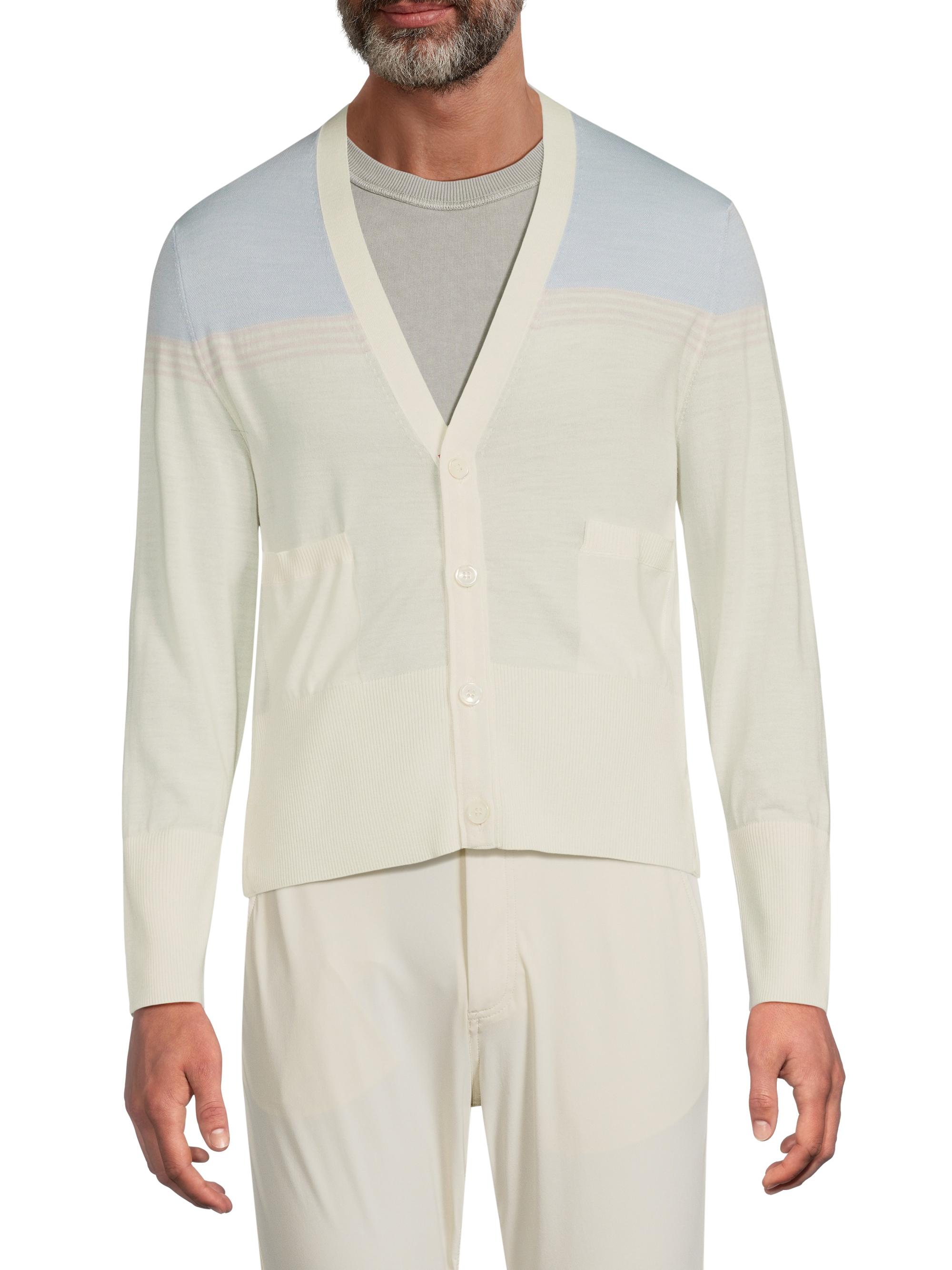 Click here for Thom Browne Mens Gradient-Shoulder Knit Cardigan -... prices