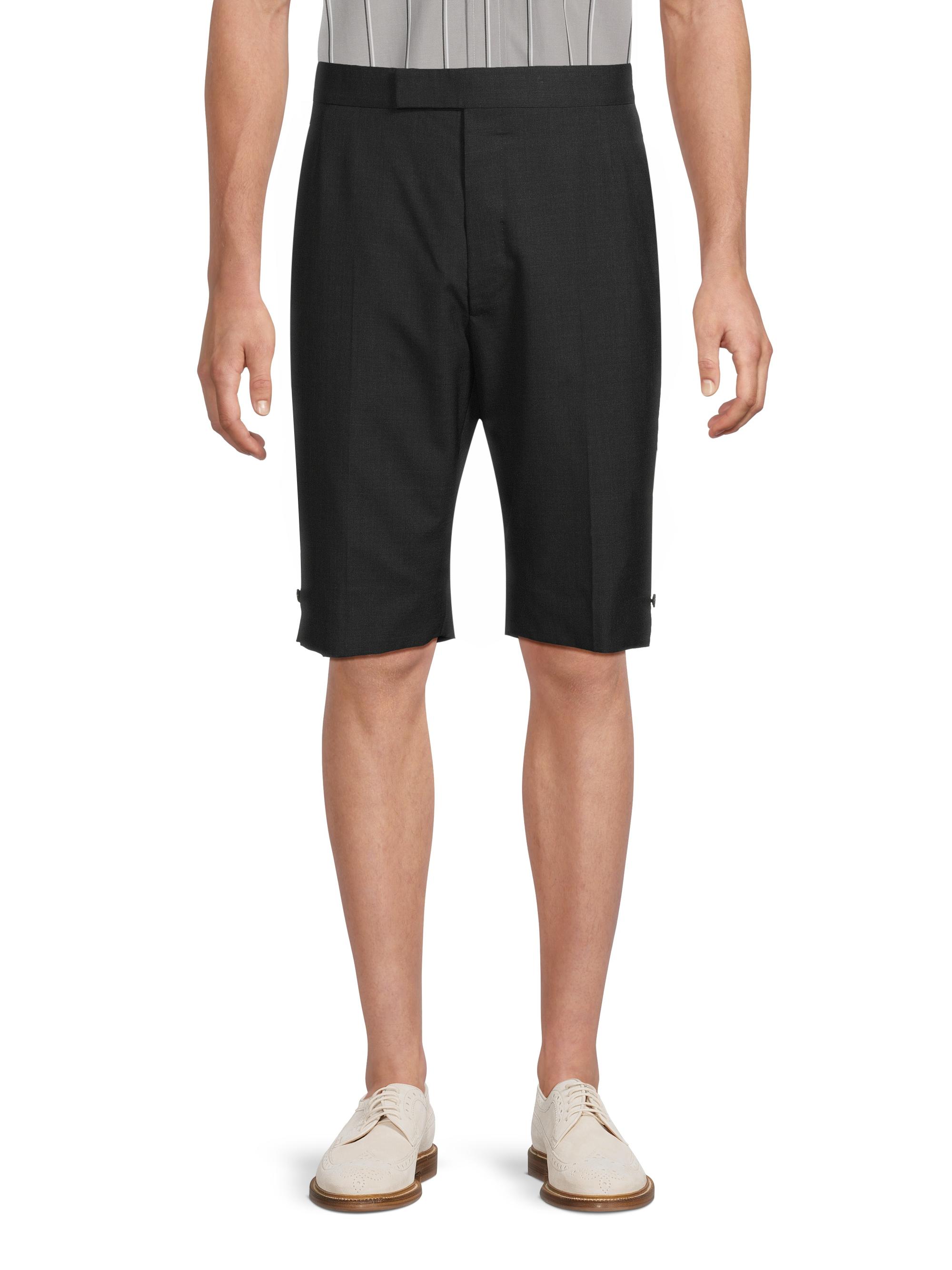 Click here for Thom Browne Mens Mid-length Dress Shorts - Dark Gr... prices