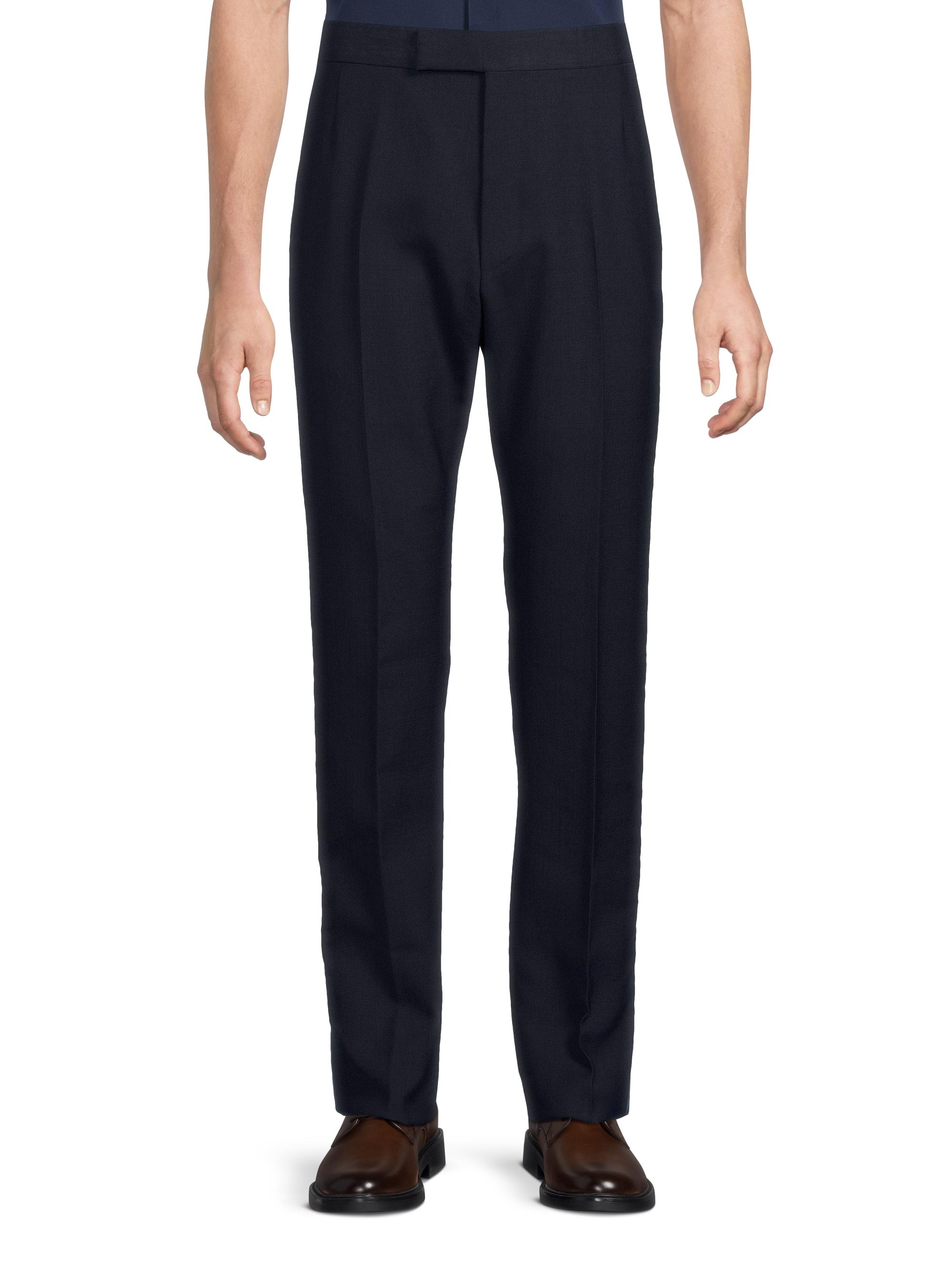 Click here for Thom Browne Mens Wool Dress Pants - Navy - Size 1... prices
