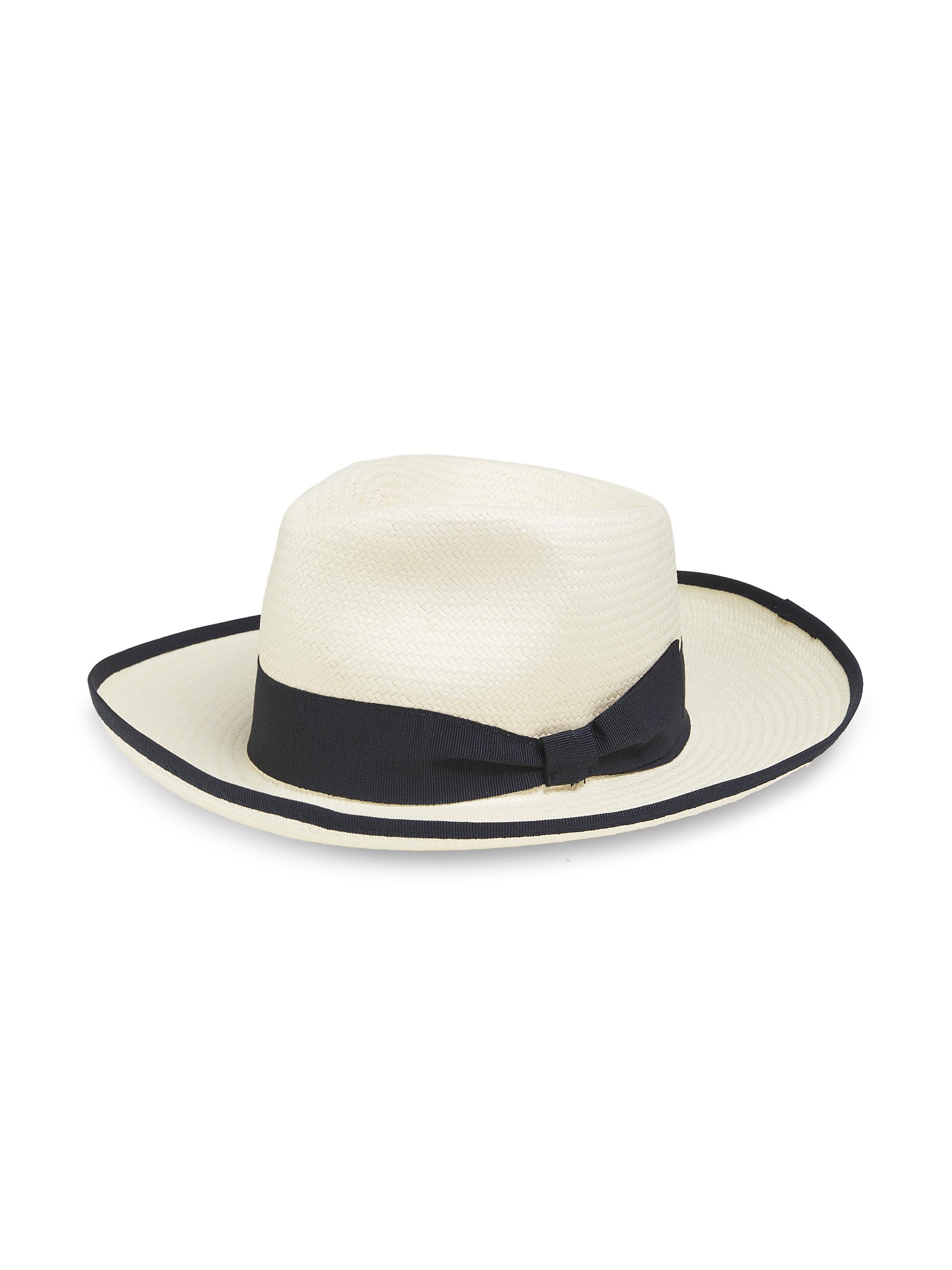 Click here for Saks Fifth Avenue Made in Italy Mens Trimmed Brim... prices