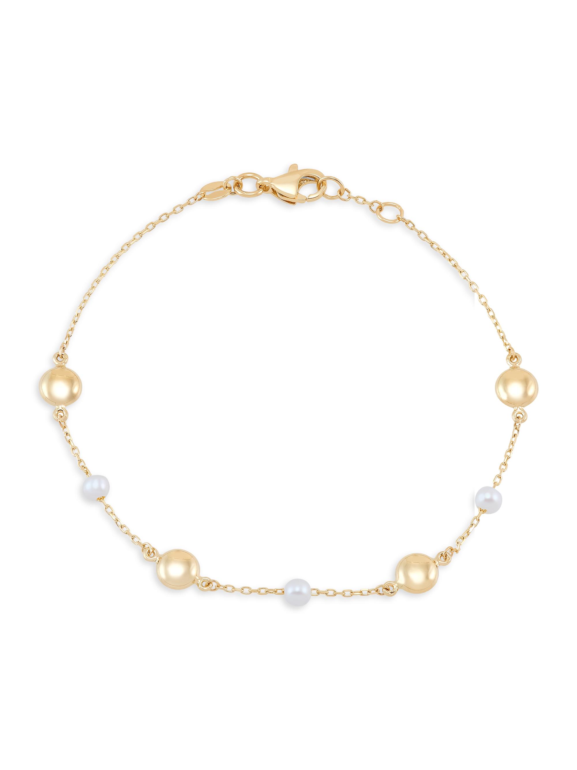 Click here for Saks Fifth Avenue Womens 14K Yellow Gold & Freshwa... prices