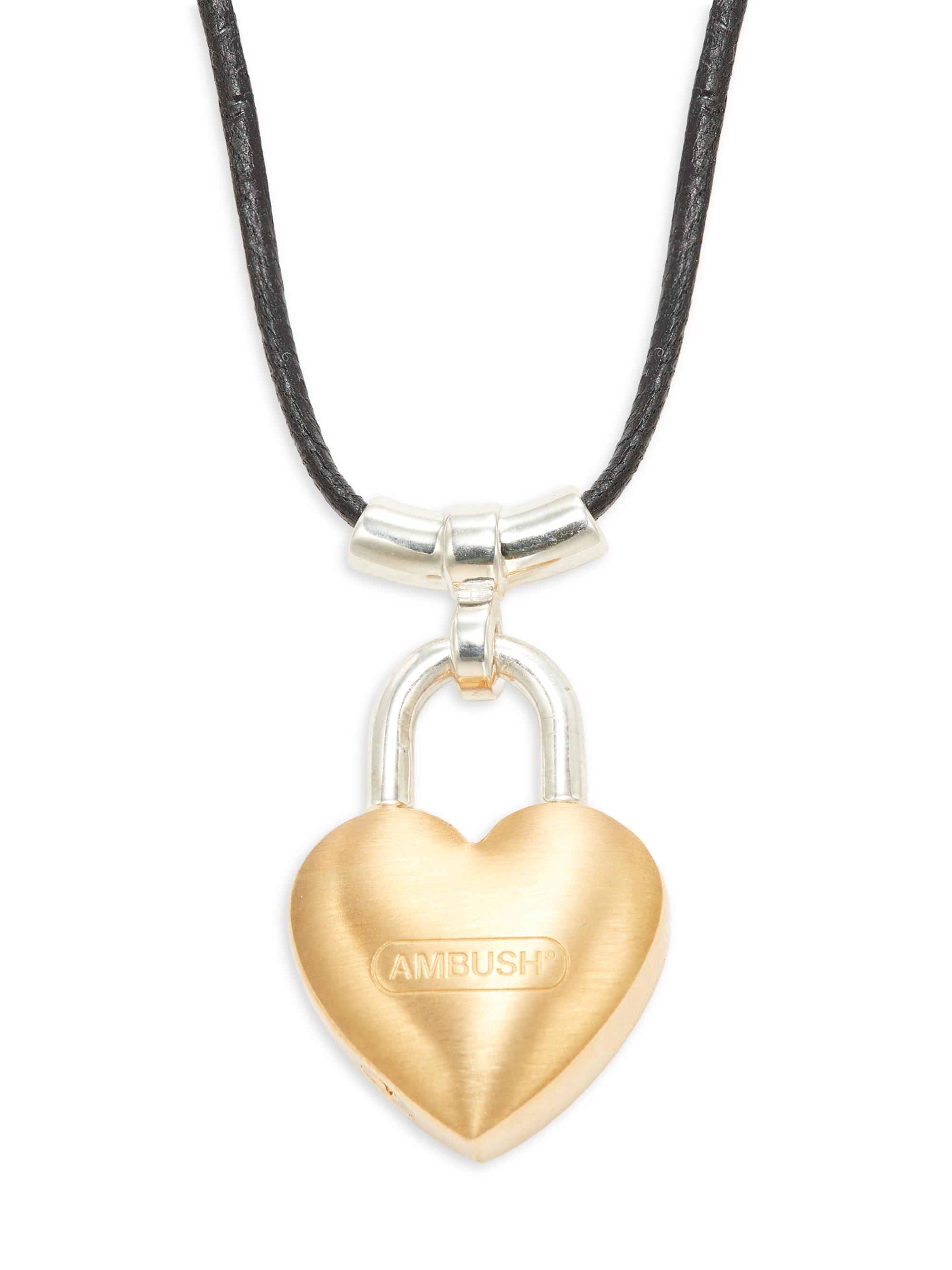 Click here for Ambush Womens Goldtone Sterling Silver & Leather H... prices