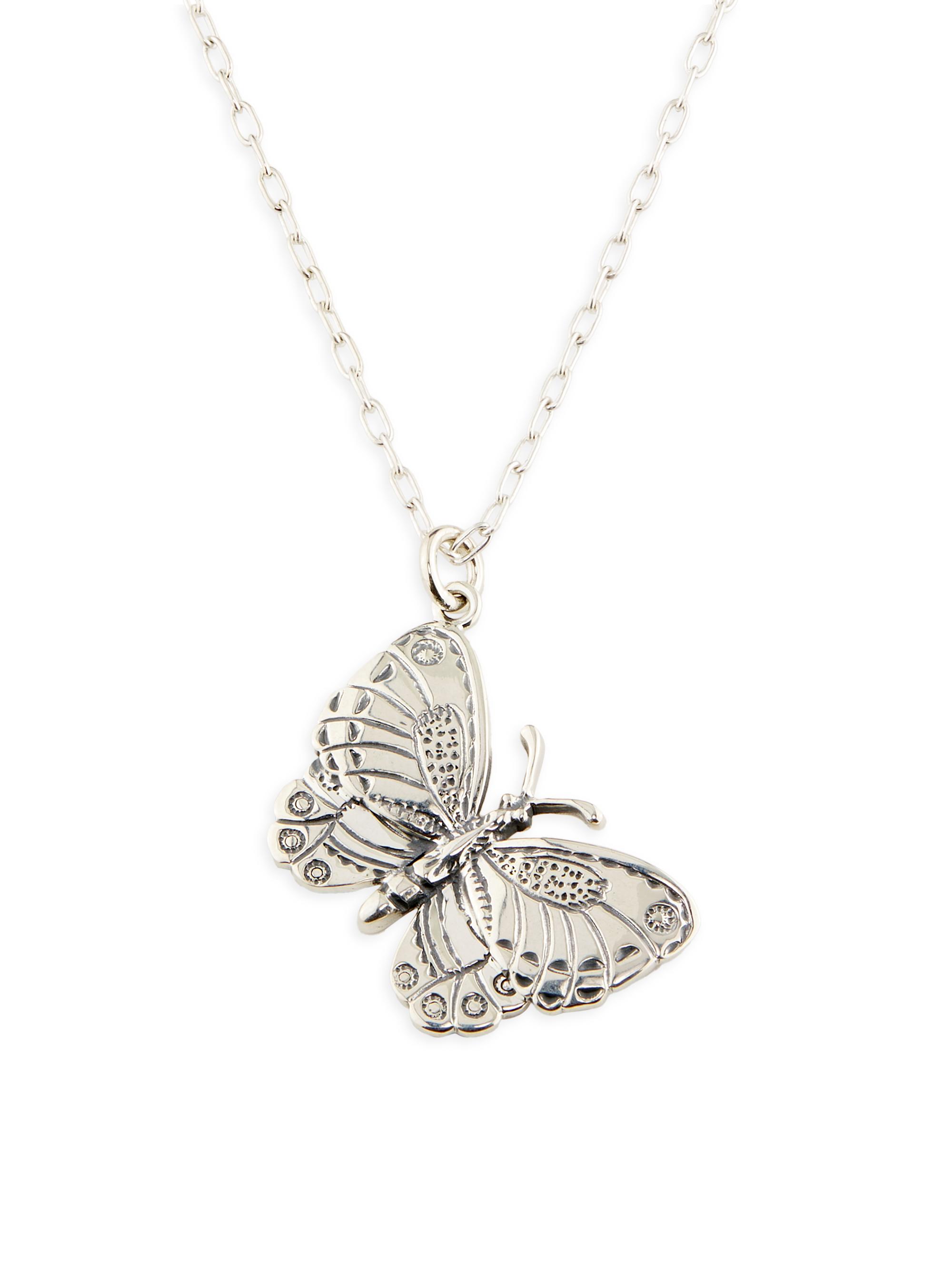 Click here for Ambush Womens Sterling Silver Butterfly Pendant Ne... prices