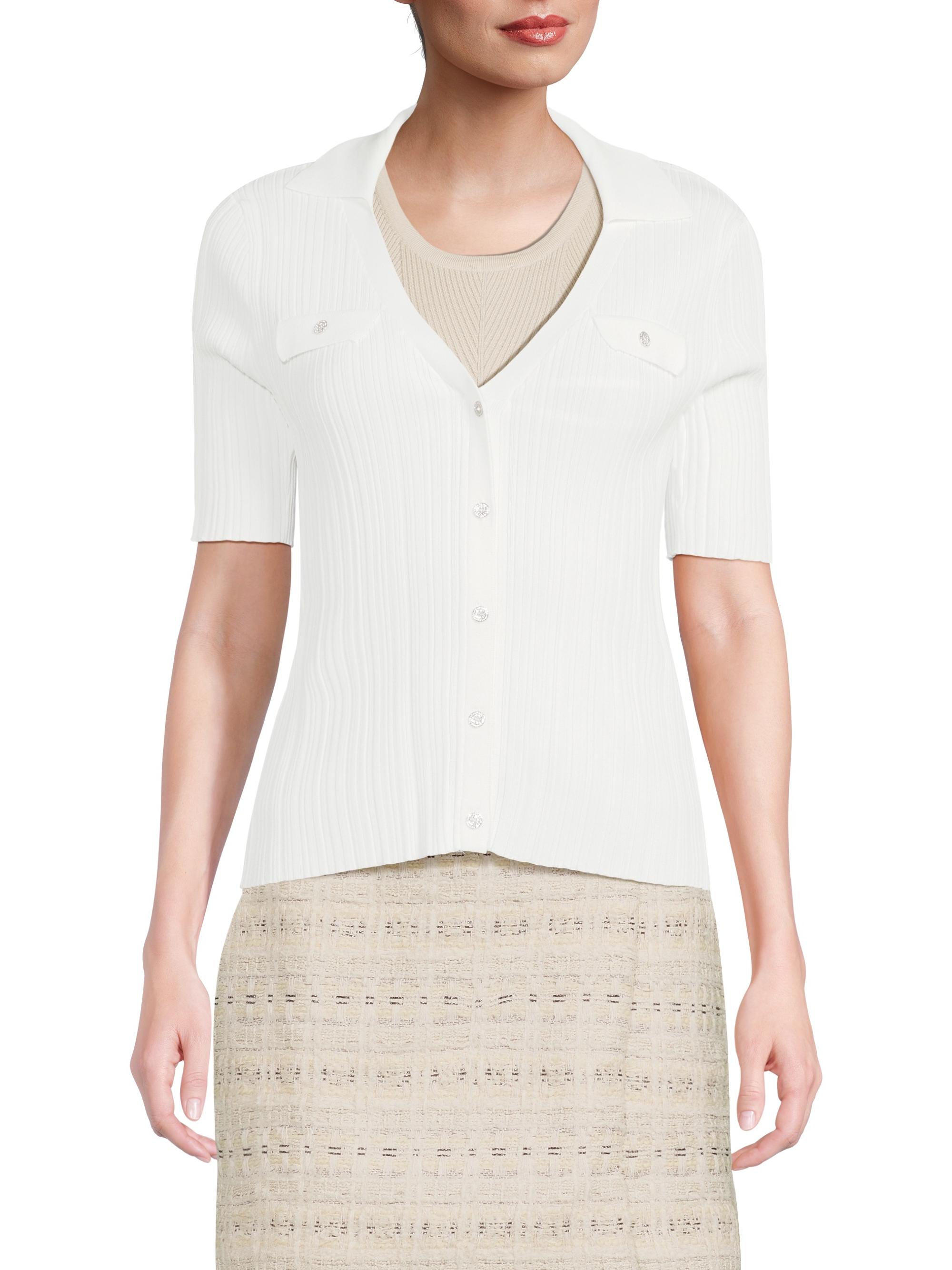 Click here for Karl Lagerfeld Paris Womens Textured Striped Cardi... prices