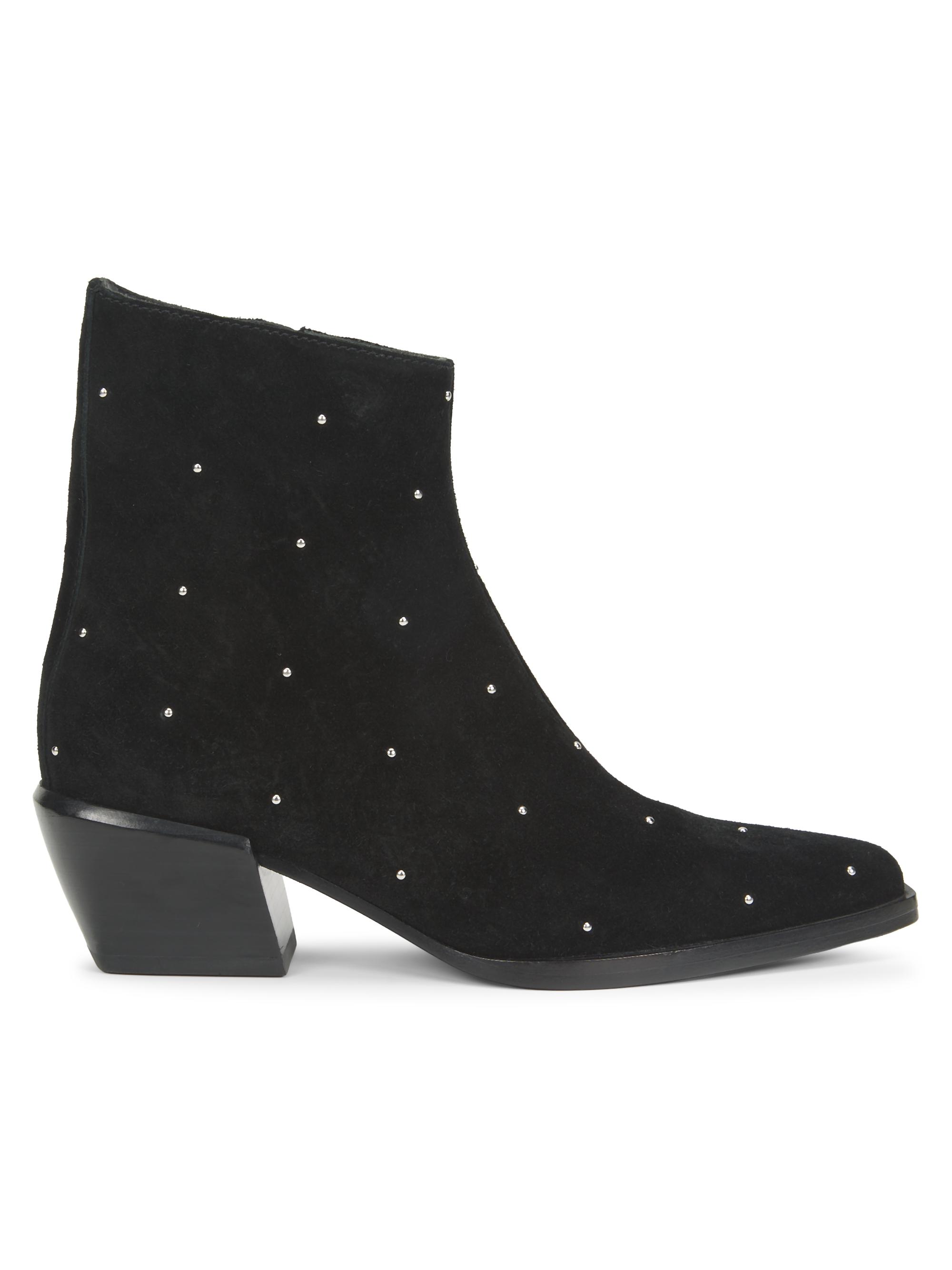 Click here for Rag & Bone Womens Joni Studded Suede Zip Boots - B... prices