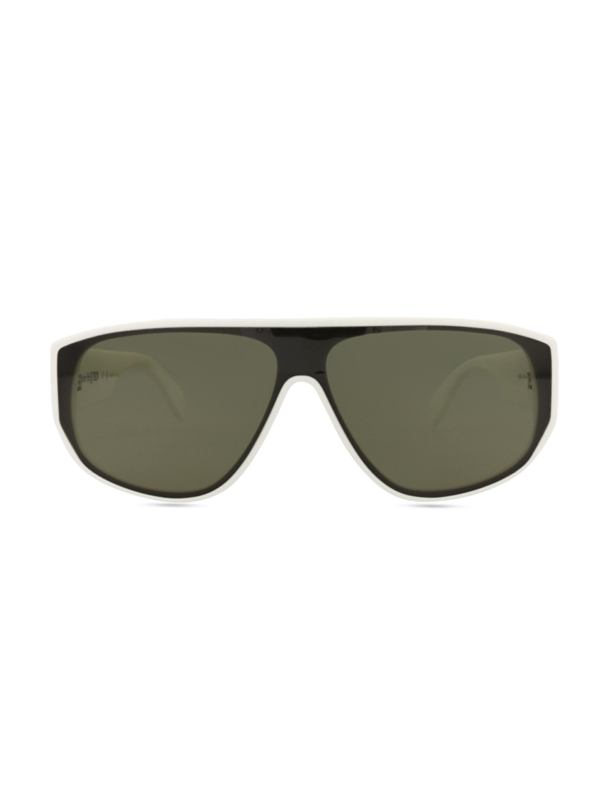 Click here for Mcqueen Mens 99MM Biker Sunglasses - White Green prices