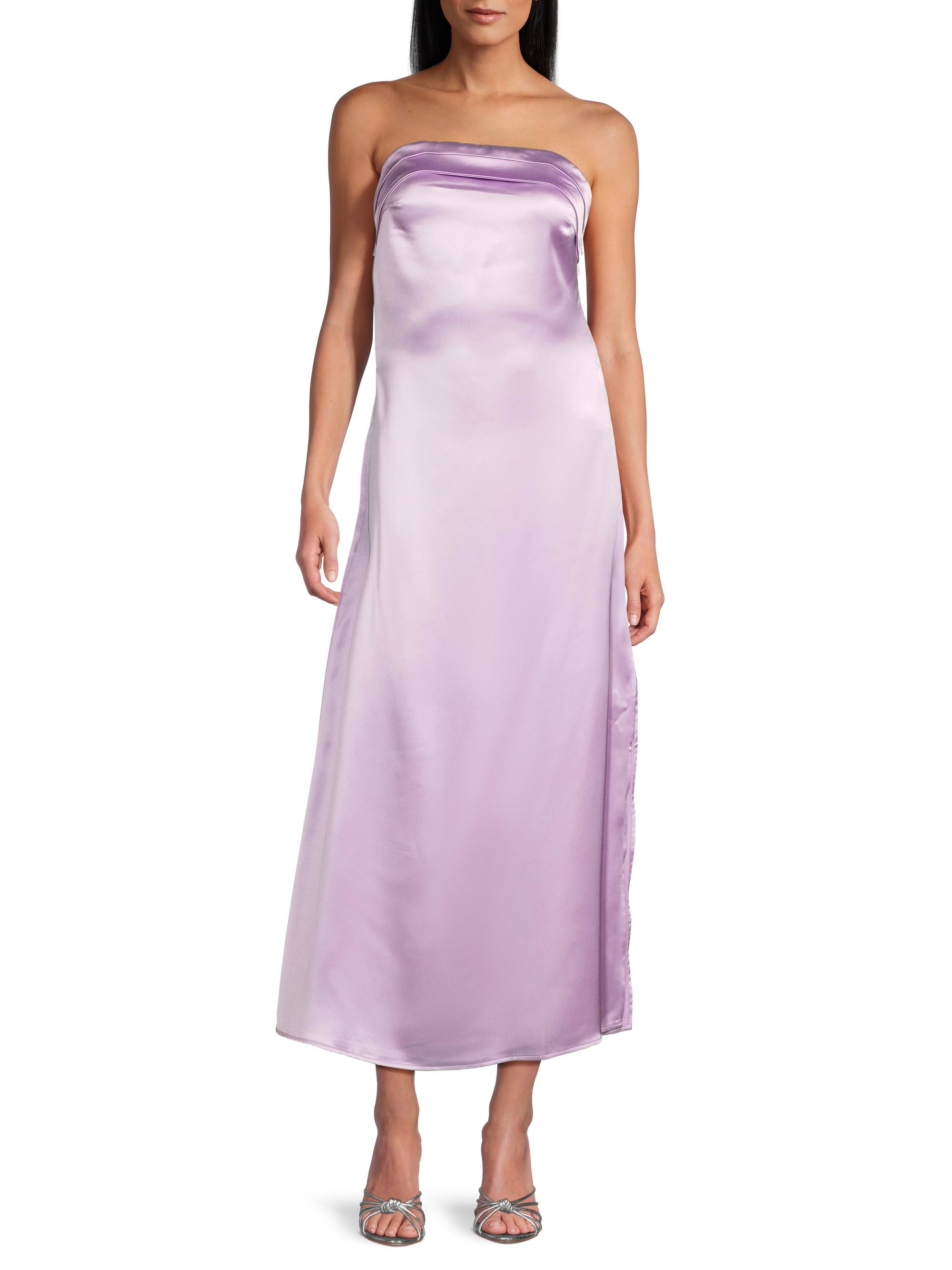 Click here for Vero Moda Womens Satin Bandeau Midi-Dress - Lavend... prices