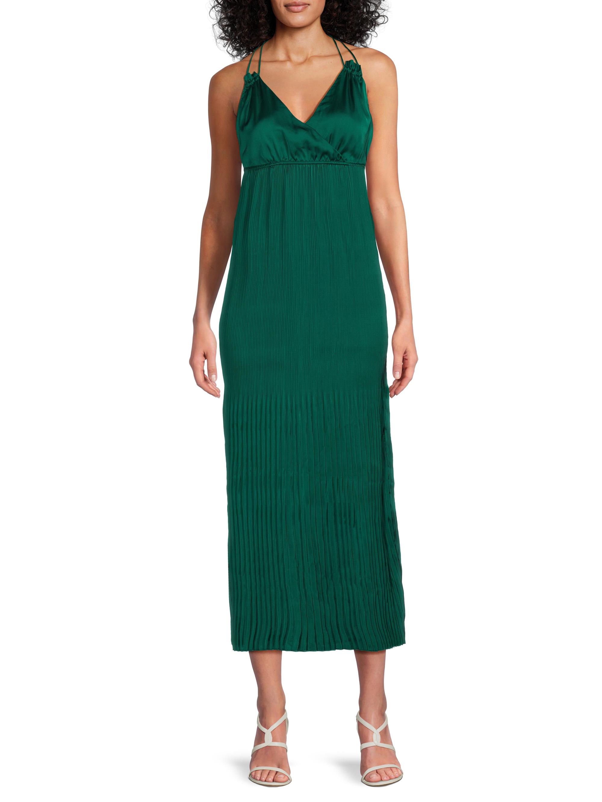 Click here for Vero Moda Womens Malou Pleated Slip Midi-Dress - D... prices