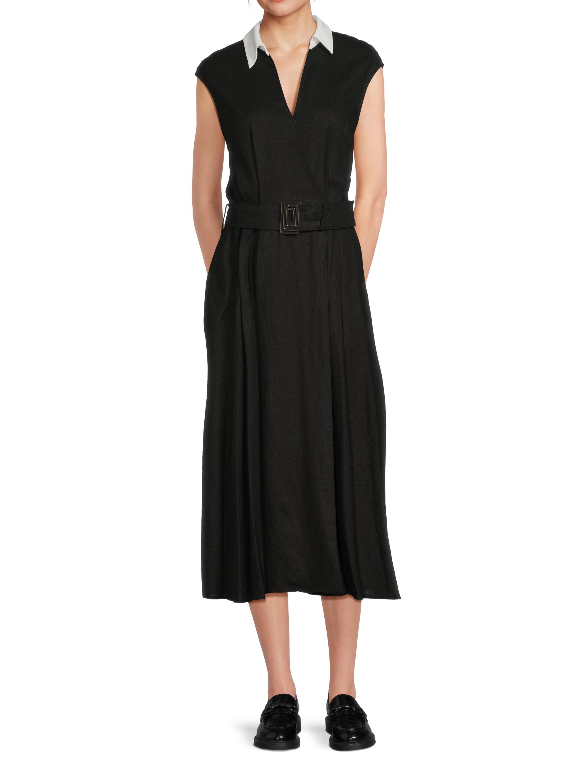 Click here for Karl Lagerfeld Paris Womens Collar-Detail Belted L... prices