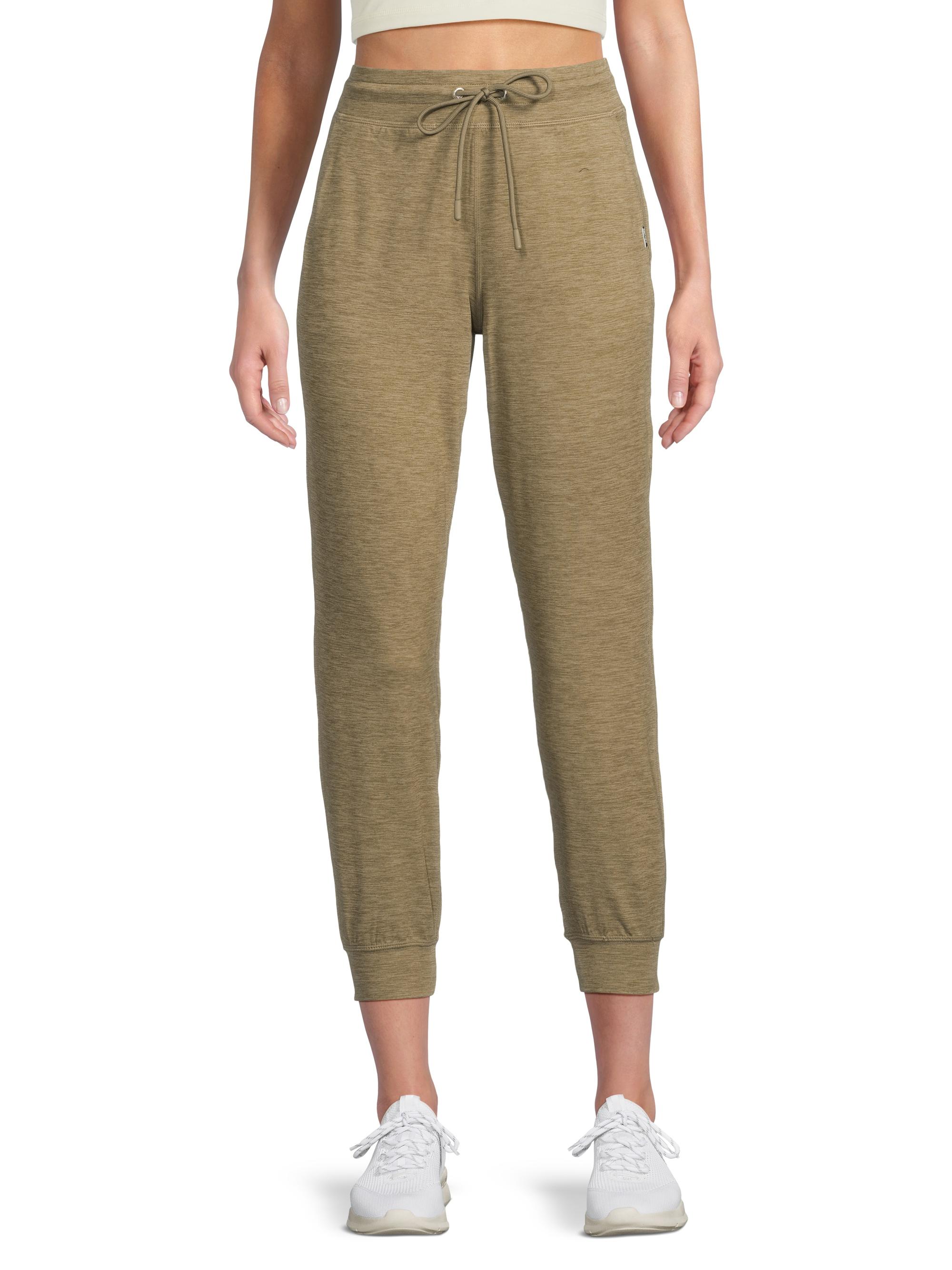 Dkny Womens High Rise Slim Fit Joggers - Utility Green - Size XL