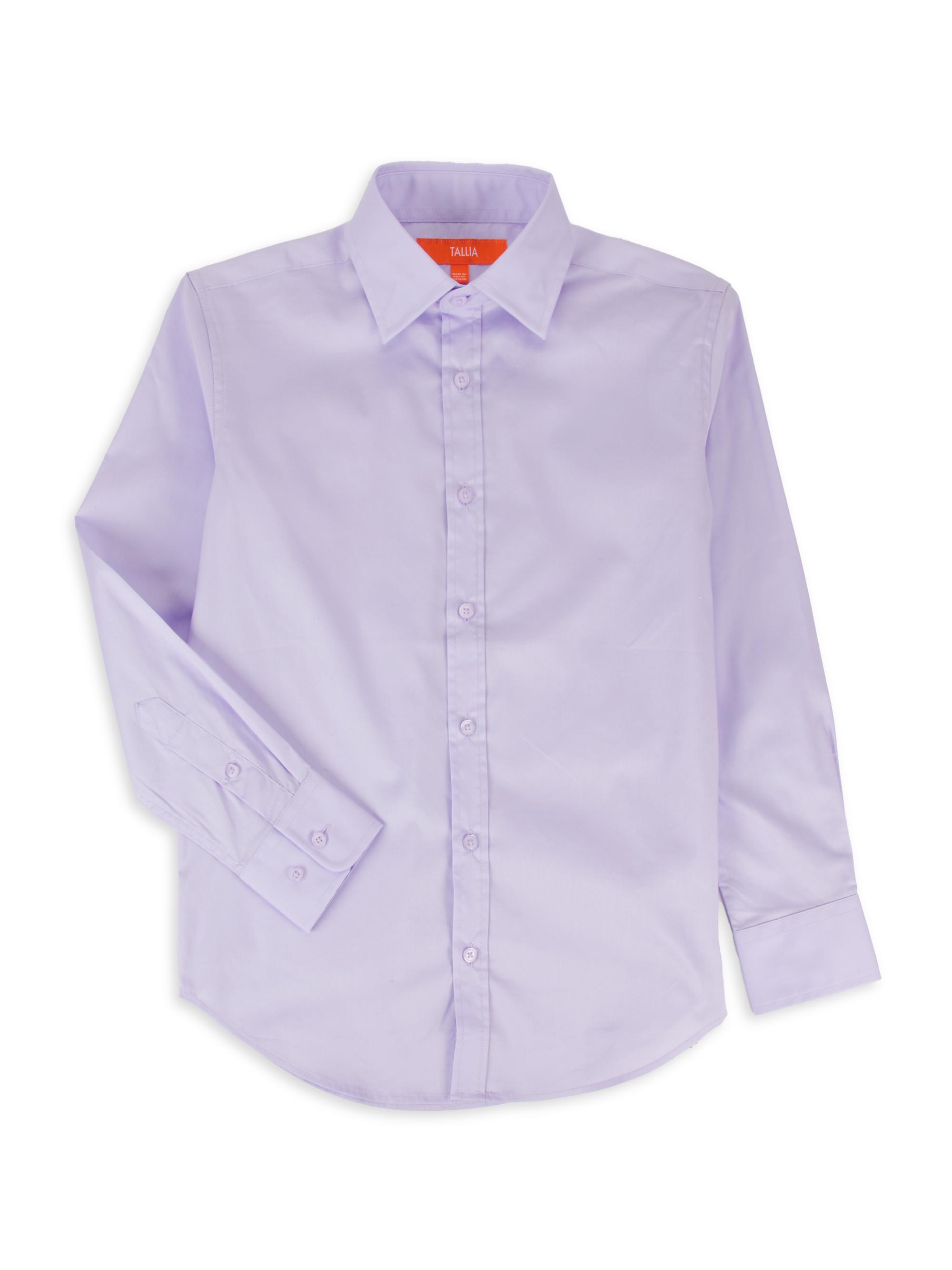 Click here for Tallia Boys Solid Cotton Blend Shirt - Lavender -... prices