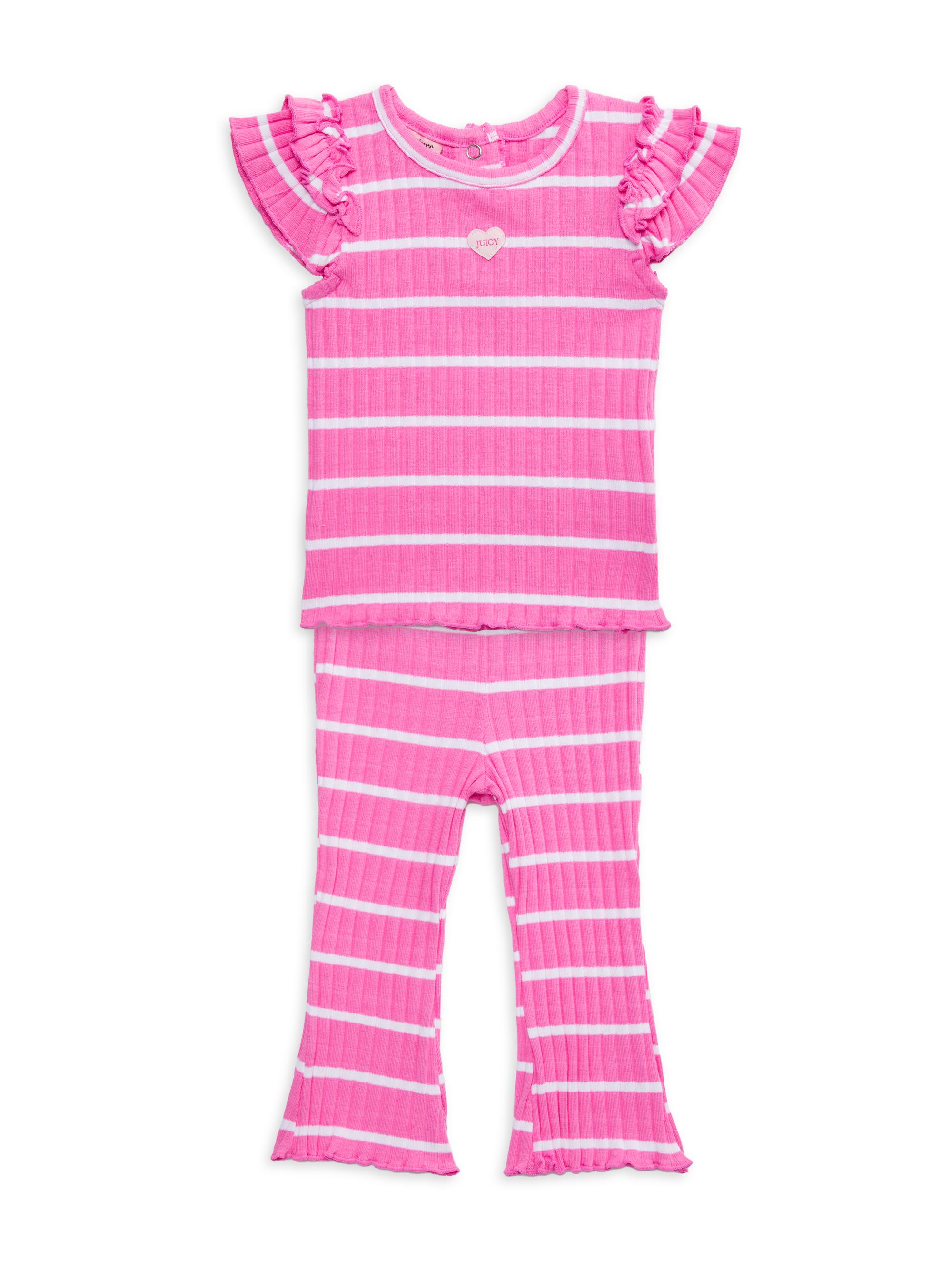 Click here for Juicy Couture Baby Girls 2-Piece Striped Top & Pan... prices