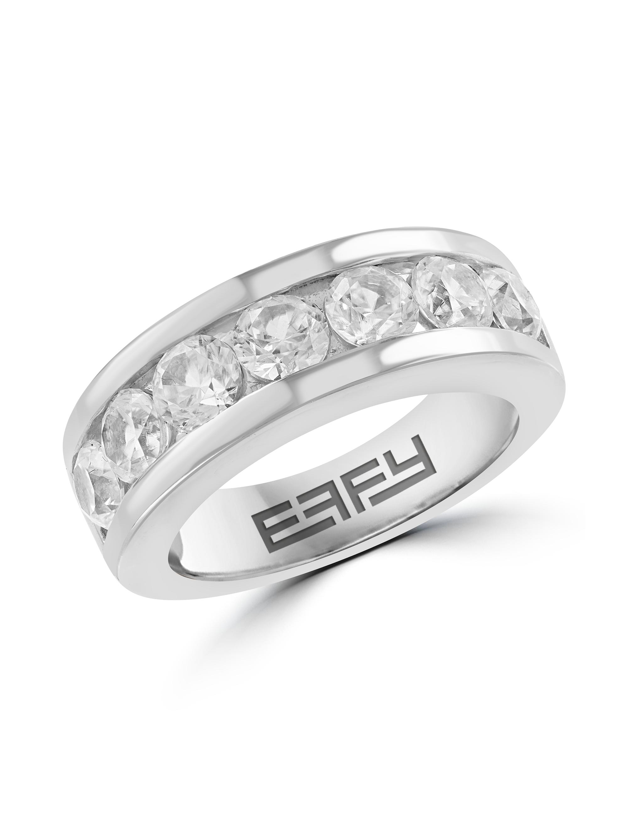 Click here for Effy Womens Sterling Silver Zircon Ring - Silver -... prices