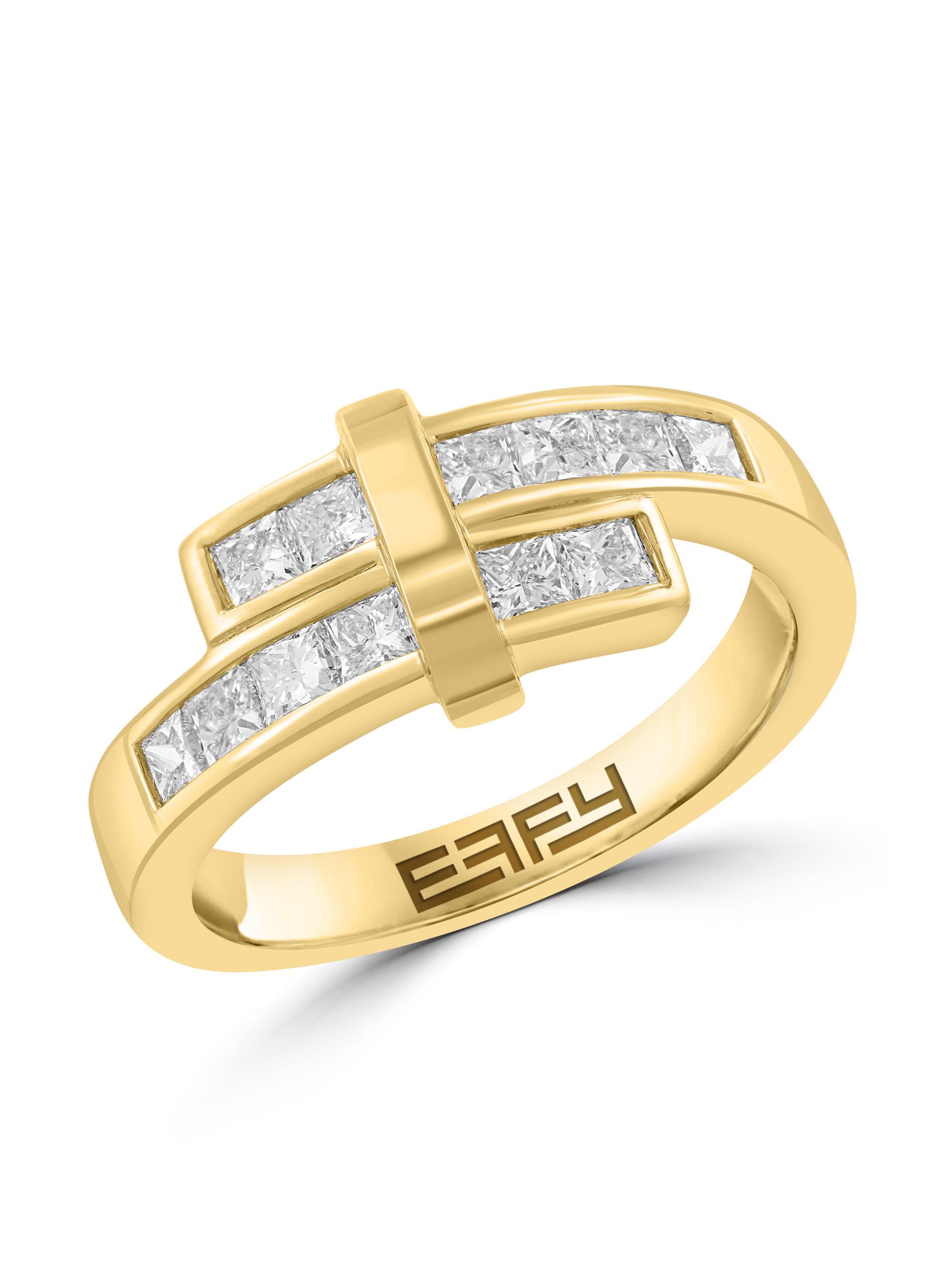 Click here for Effy Womens 14K Yellow Gold & 0.92 TCW Lab-Grown D... prices