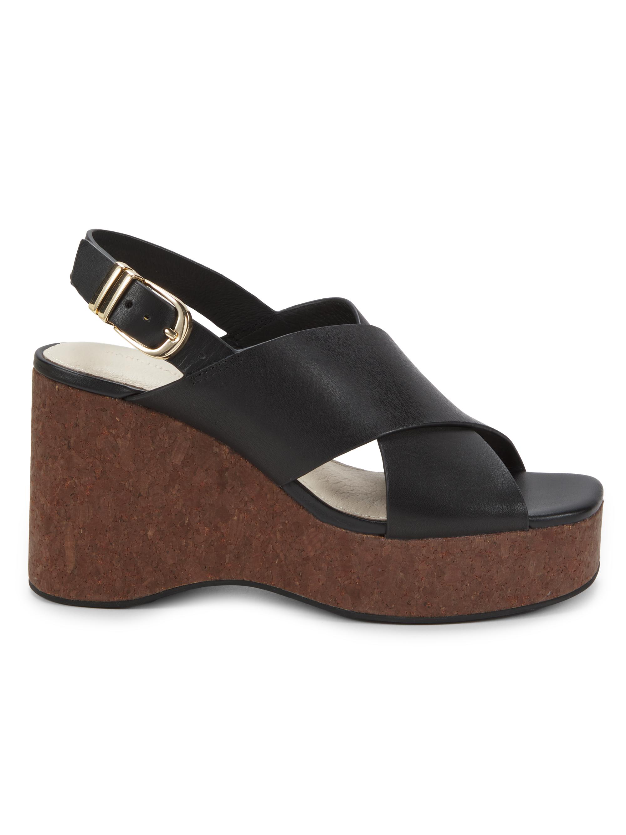 Click here for Sanctuary Womens Norah 89MM Leather Wedge Sandals... prices