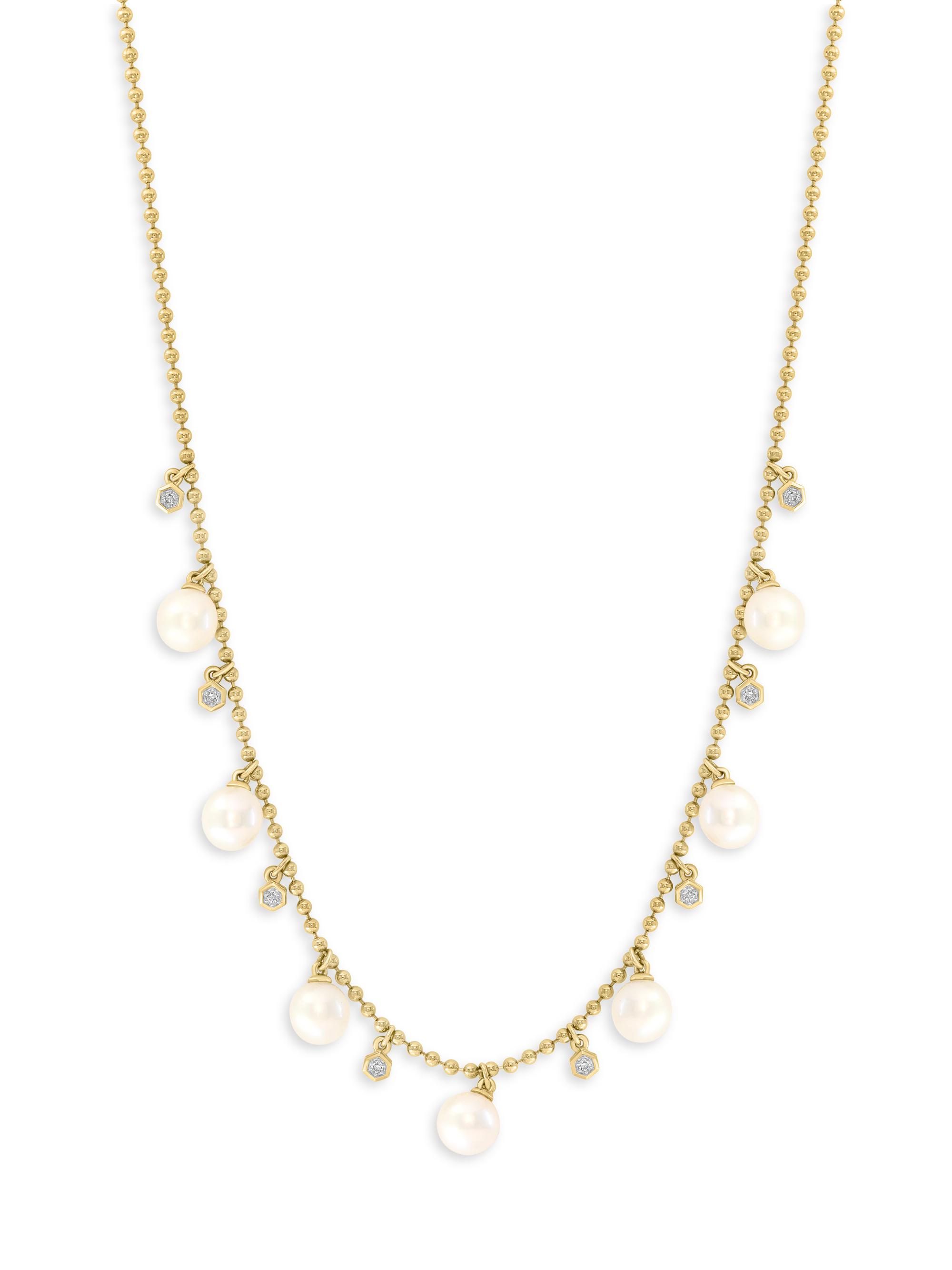 Click here for Effy Womens 14K Yellow Gold  Freshwater Pearl & 0.... prices