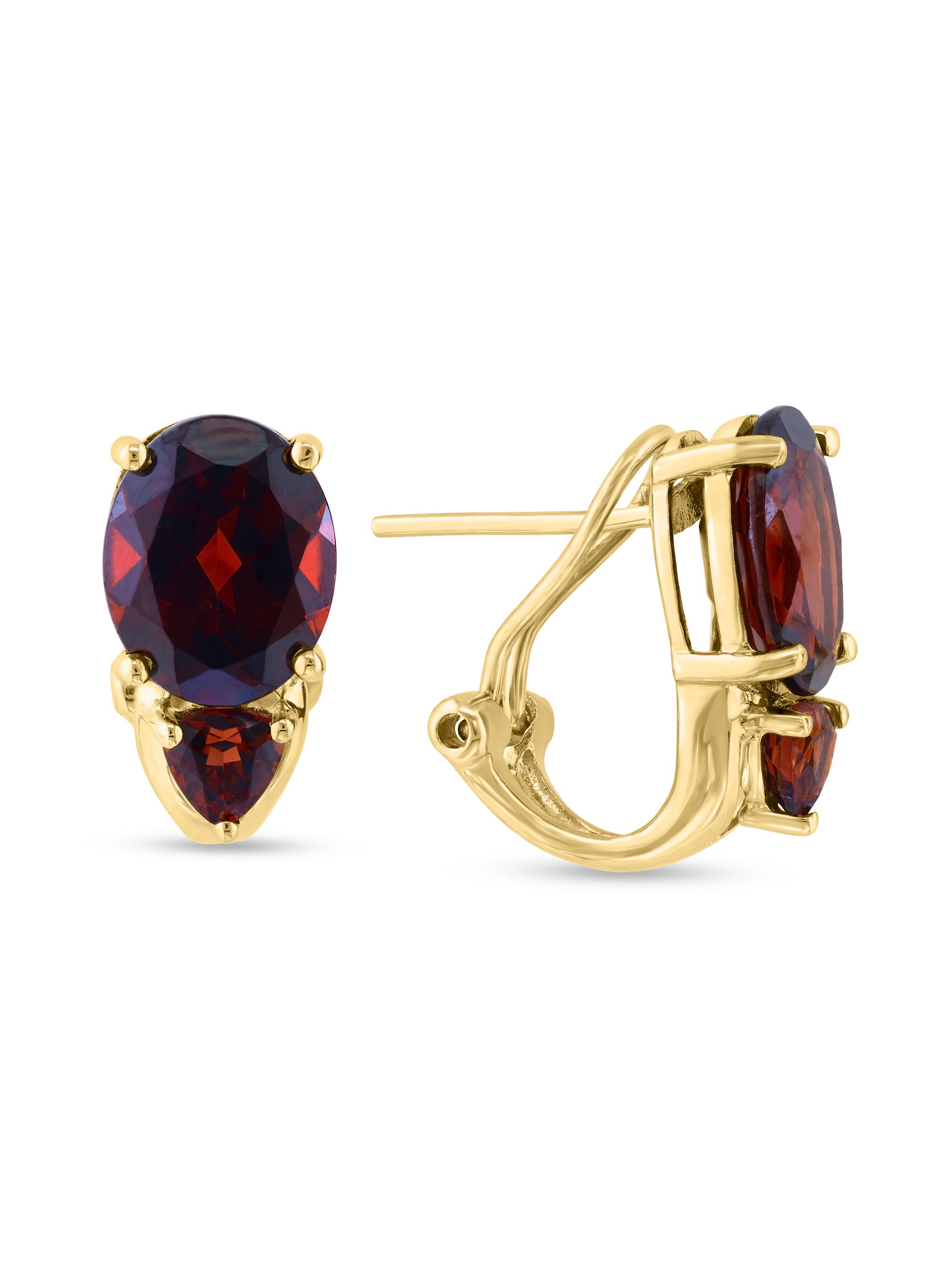 Click here for Effy Womens 14K Yellow Gold & Garnet Earrings - Ye... prices