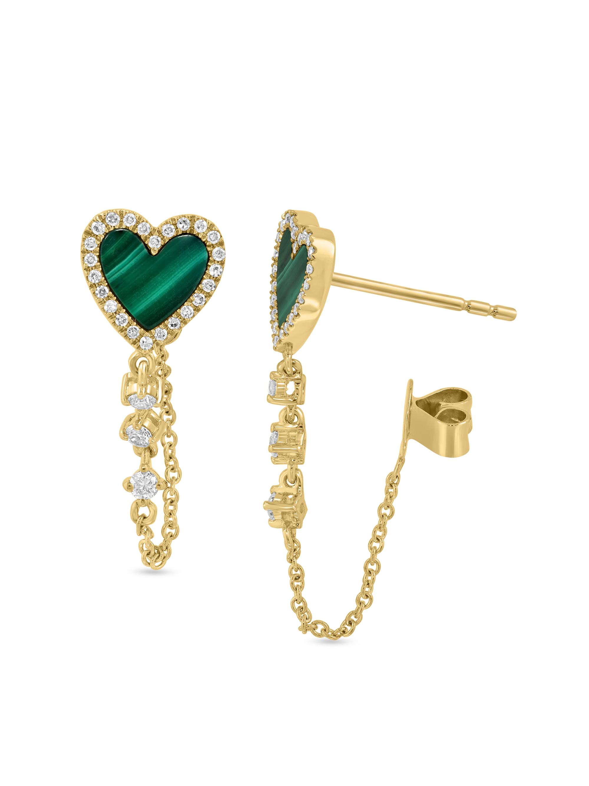 Click here for Effy Womens 14K Yellow Gold  Malachite & 0.28 TCW... prices