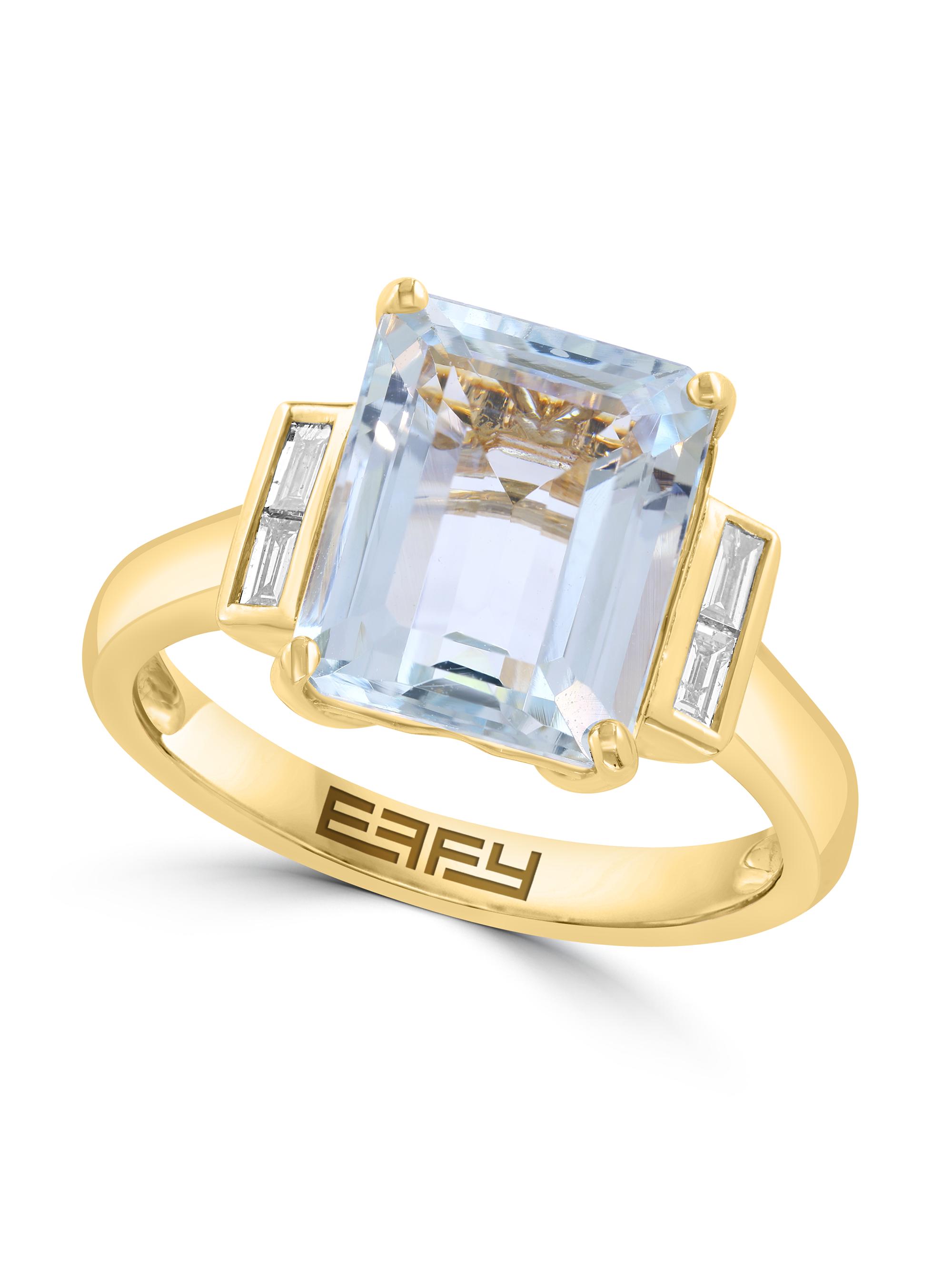 Click here for Effy Womens 14K Yellow Gold  Aquamarine & 0.13 TCW... prices