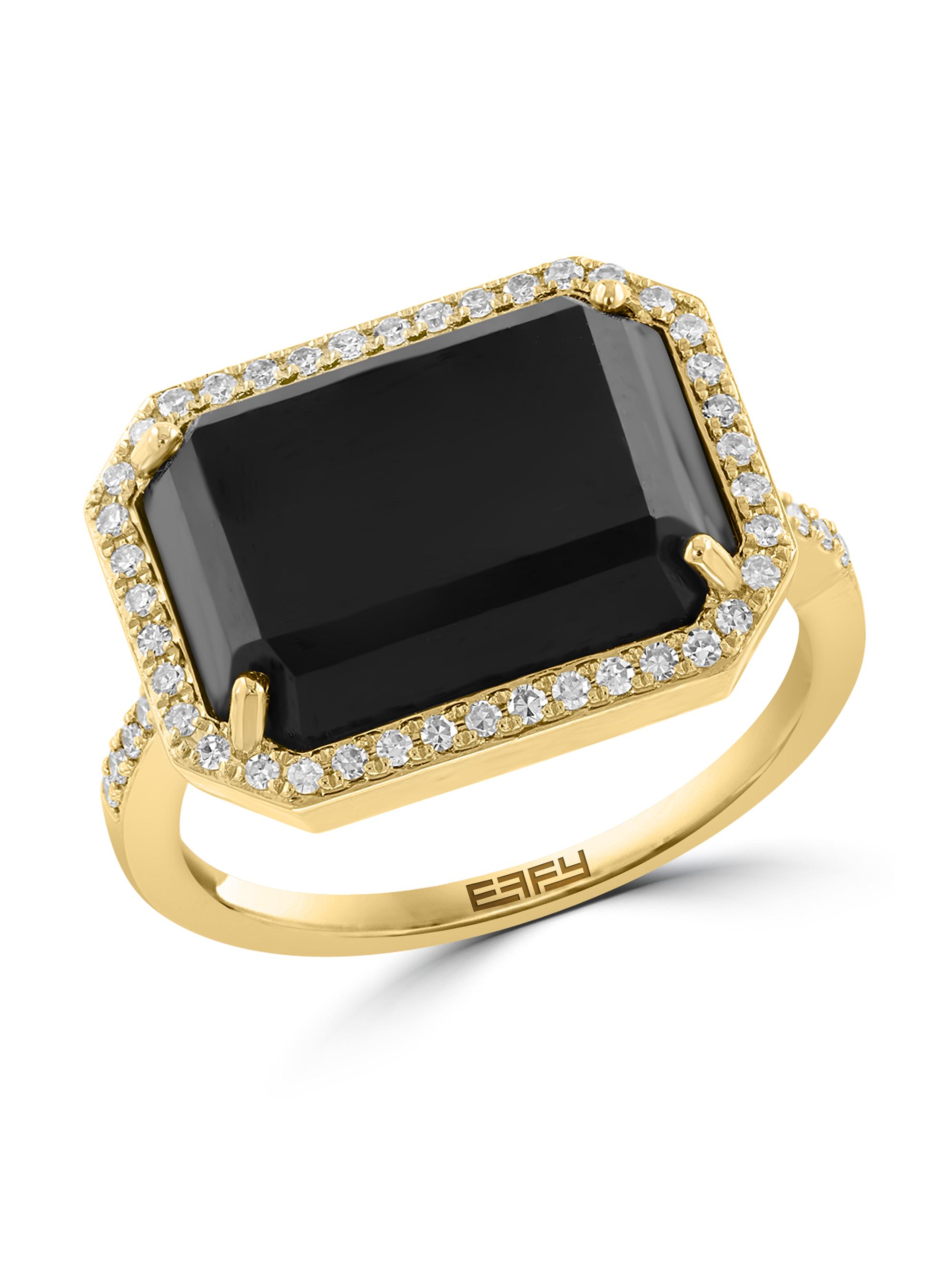 Click here for Effy Womens Onyx & 0.2 TCW Diamond 14K Yellow Gold... prices