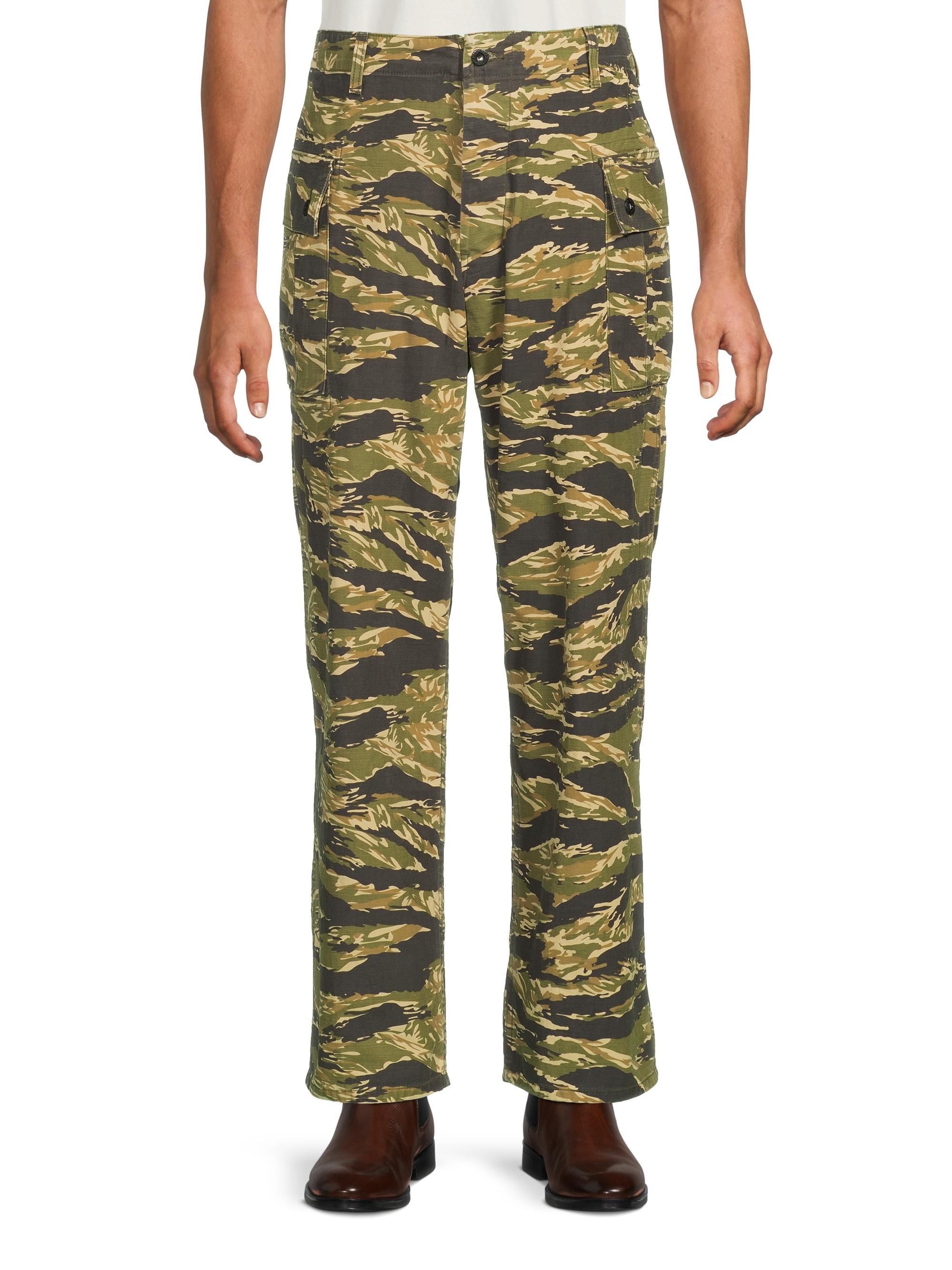 Click here for Re/Done Mens Camo Print Cotton Cargo Pants - Tiger... prices