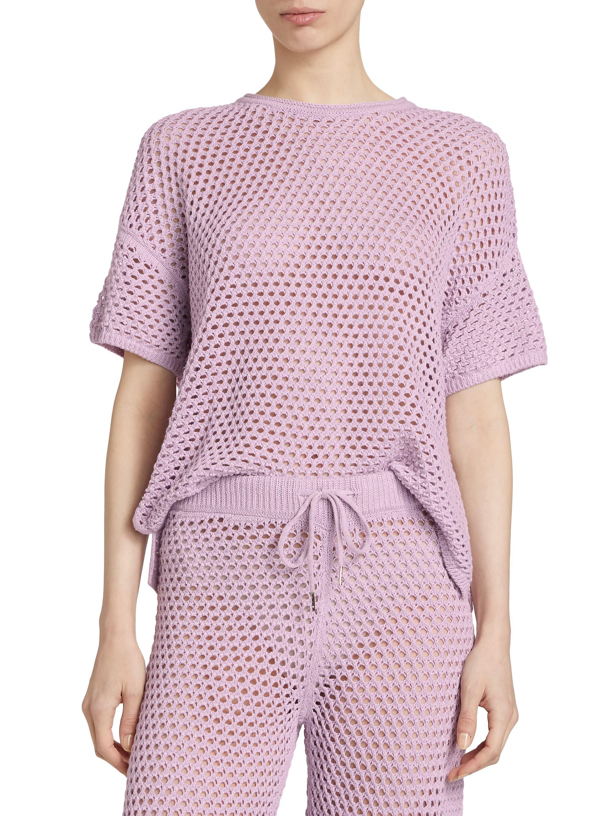 Click here for Stellae Dux Womens Boxy Crocheted T-Shirt - Daydre... prices