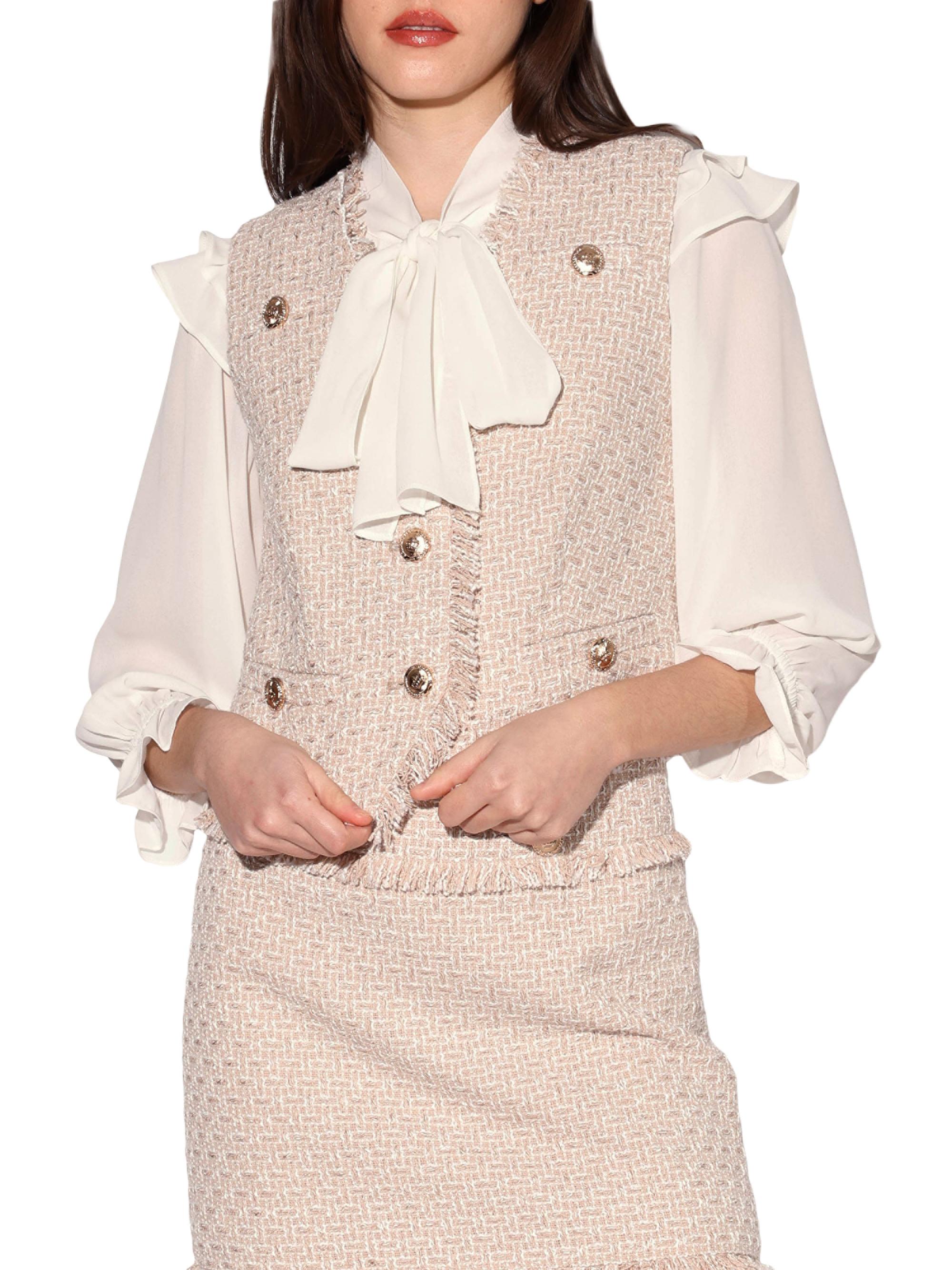 Click here for Walter Baker Womens Dana Tweed Frayed Vest - Baja... prices