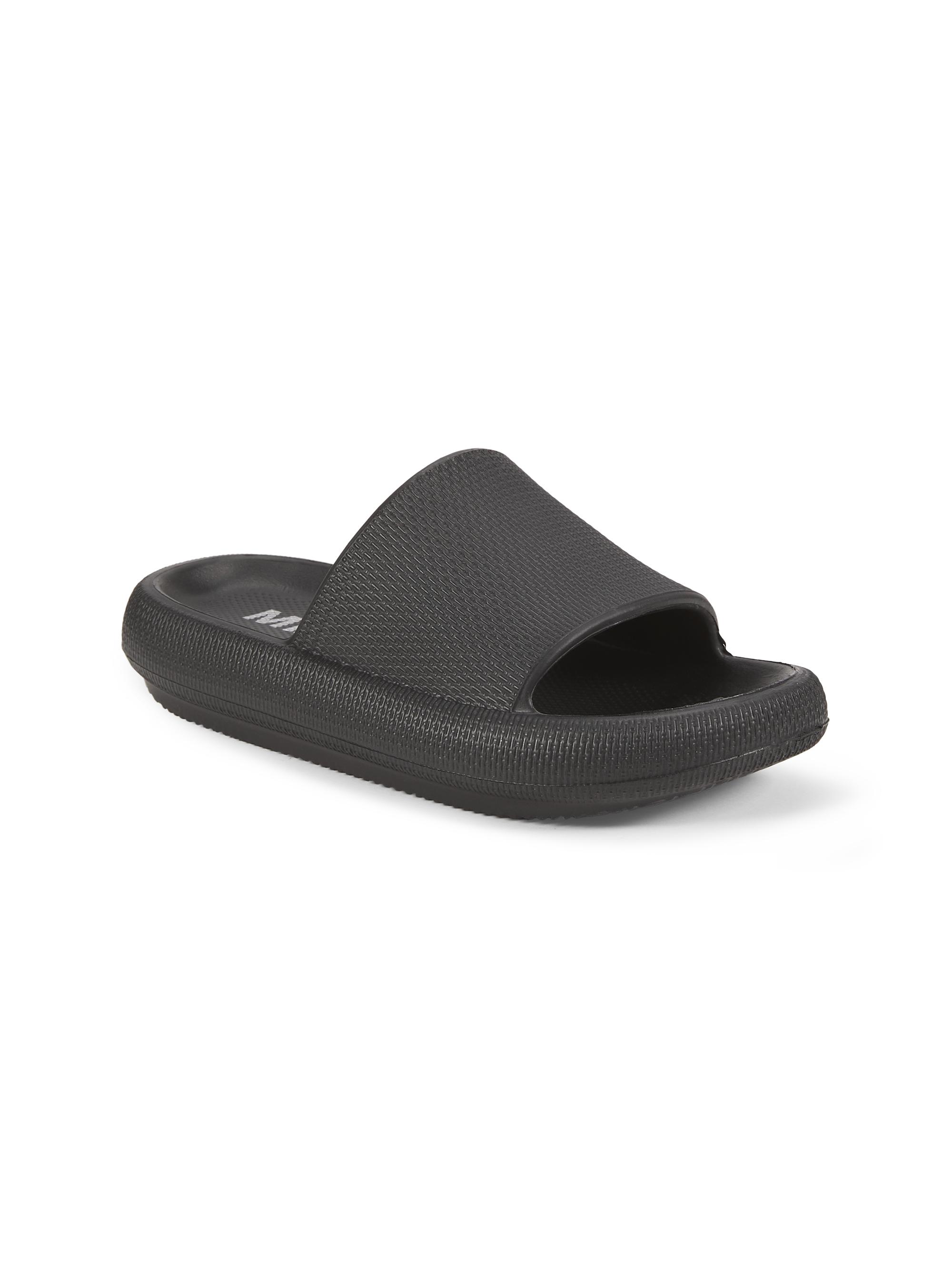 Mia Girls Little Elexa Textured Platform Slides - Black - Size 1 (Child) Sandals