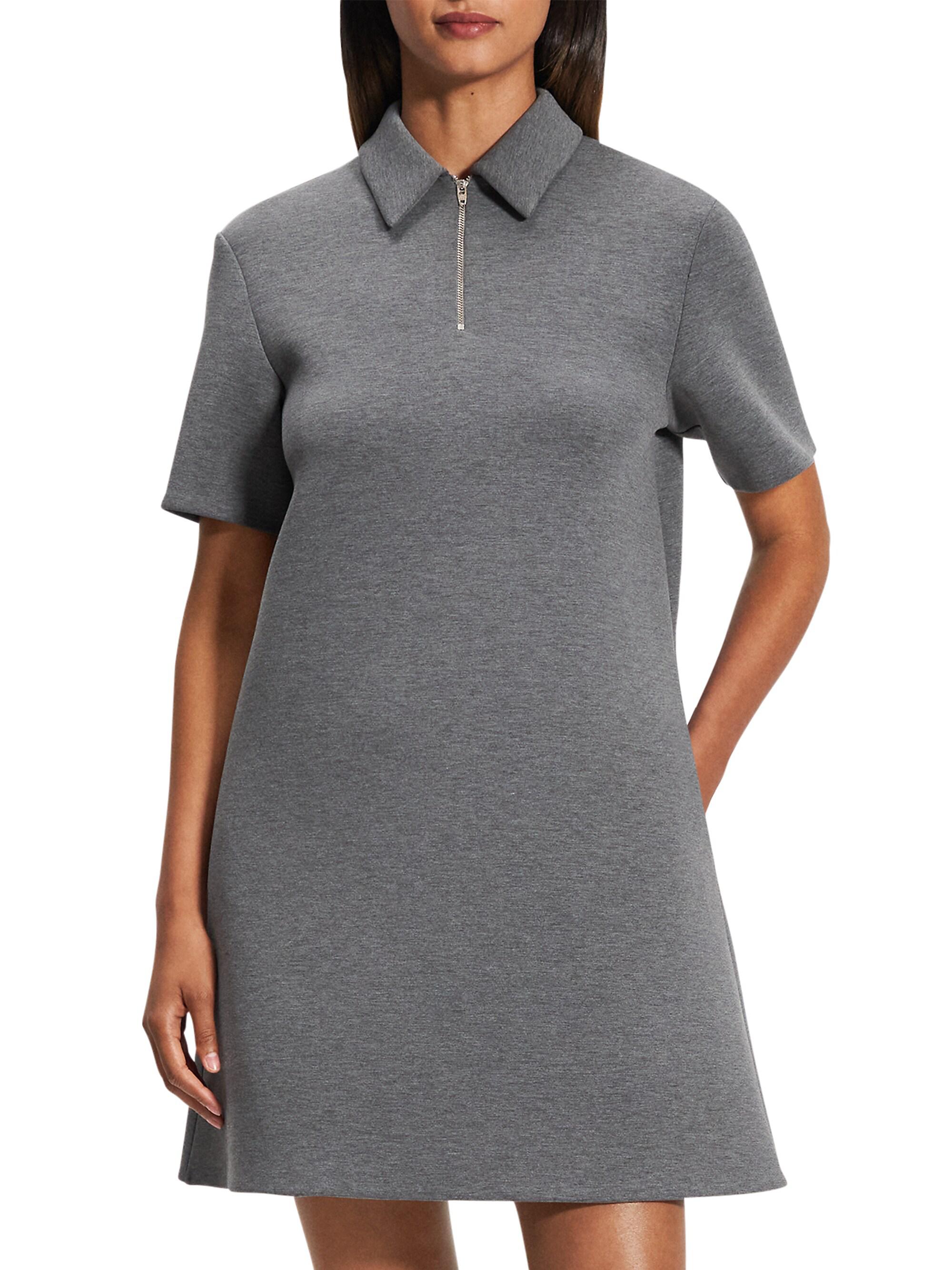 Click here for Theory Womens Scuba Half-Zip Polo Minidress - Char... prices