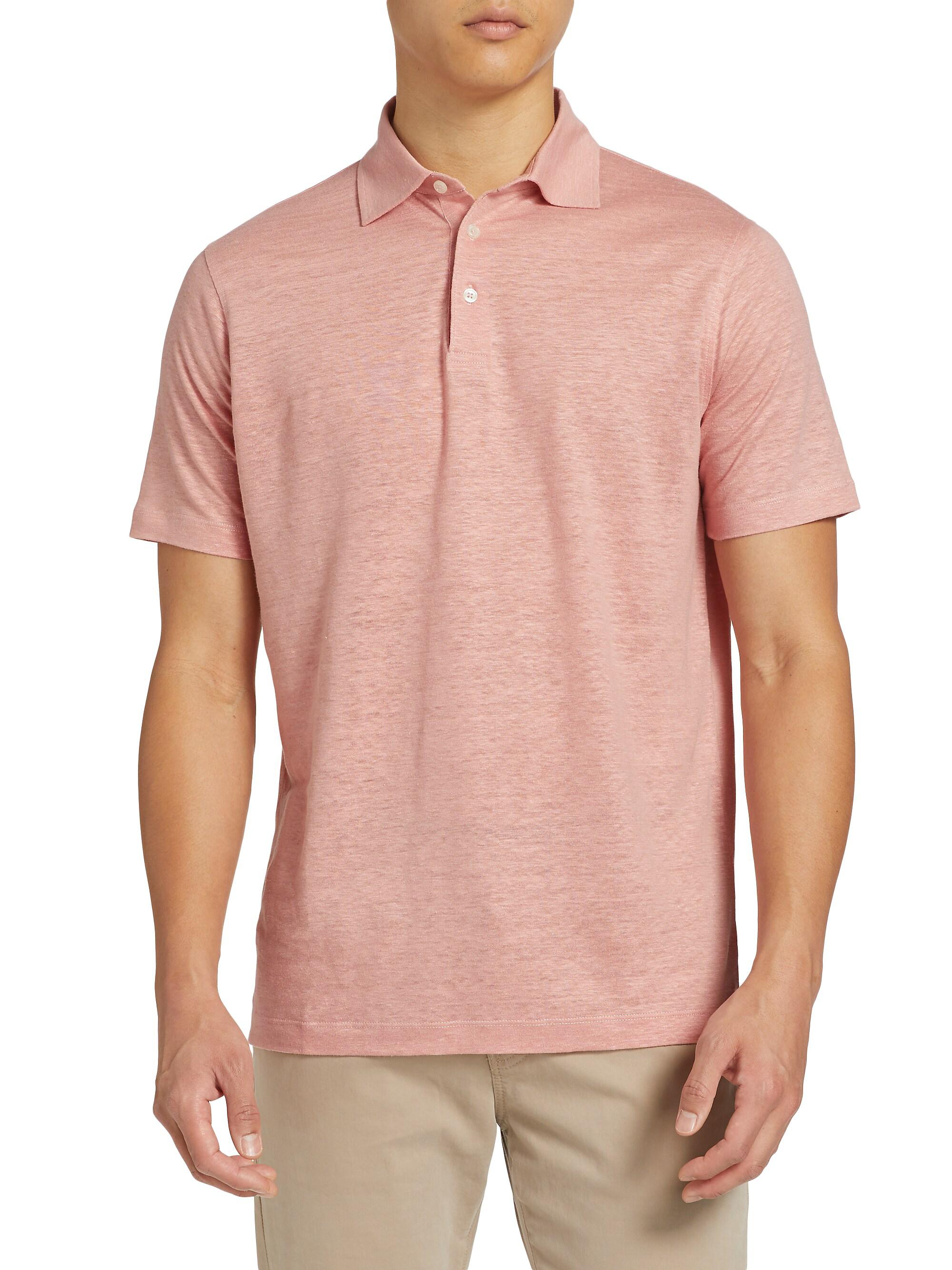 Click here for Saks Fifth Avenue Mens COLLECTION 100 Linen Polo S... prices