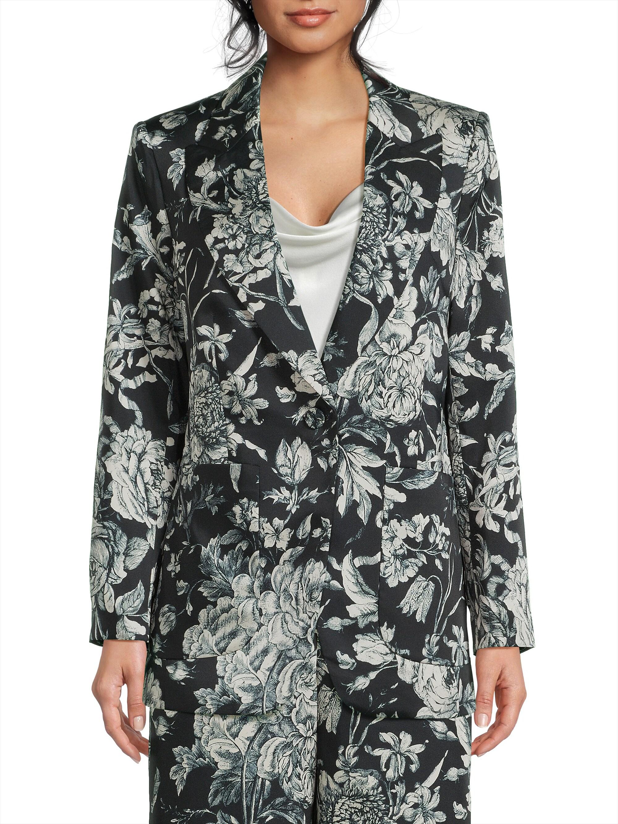 Click here for Ungaro Womens Dayton Metallic Floral Jacket - Blac... prices