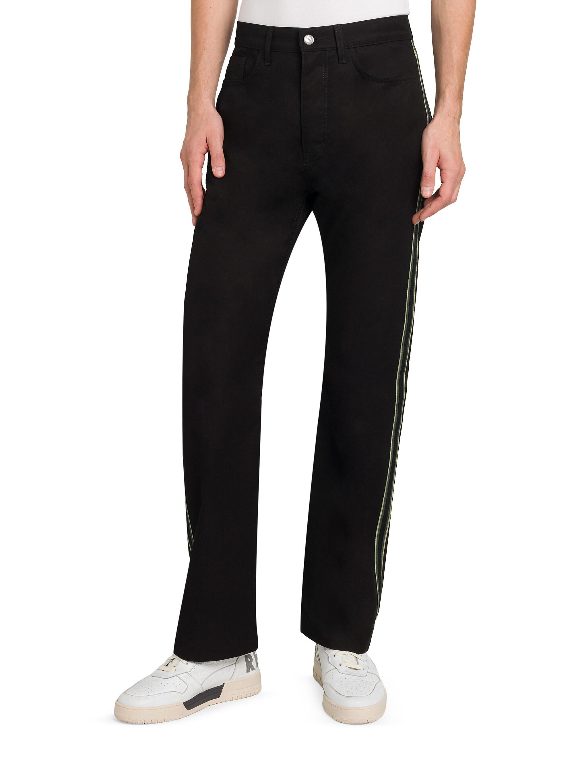 Click here for Rhude Mens Traxedo Striped Pants - Black - Size M prices