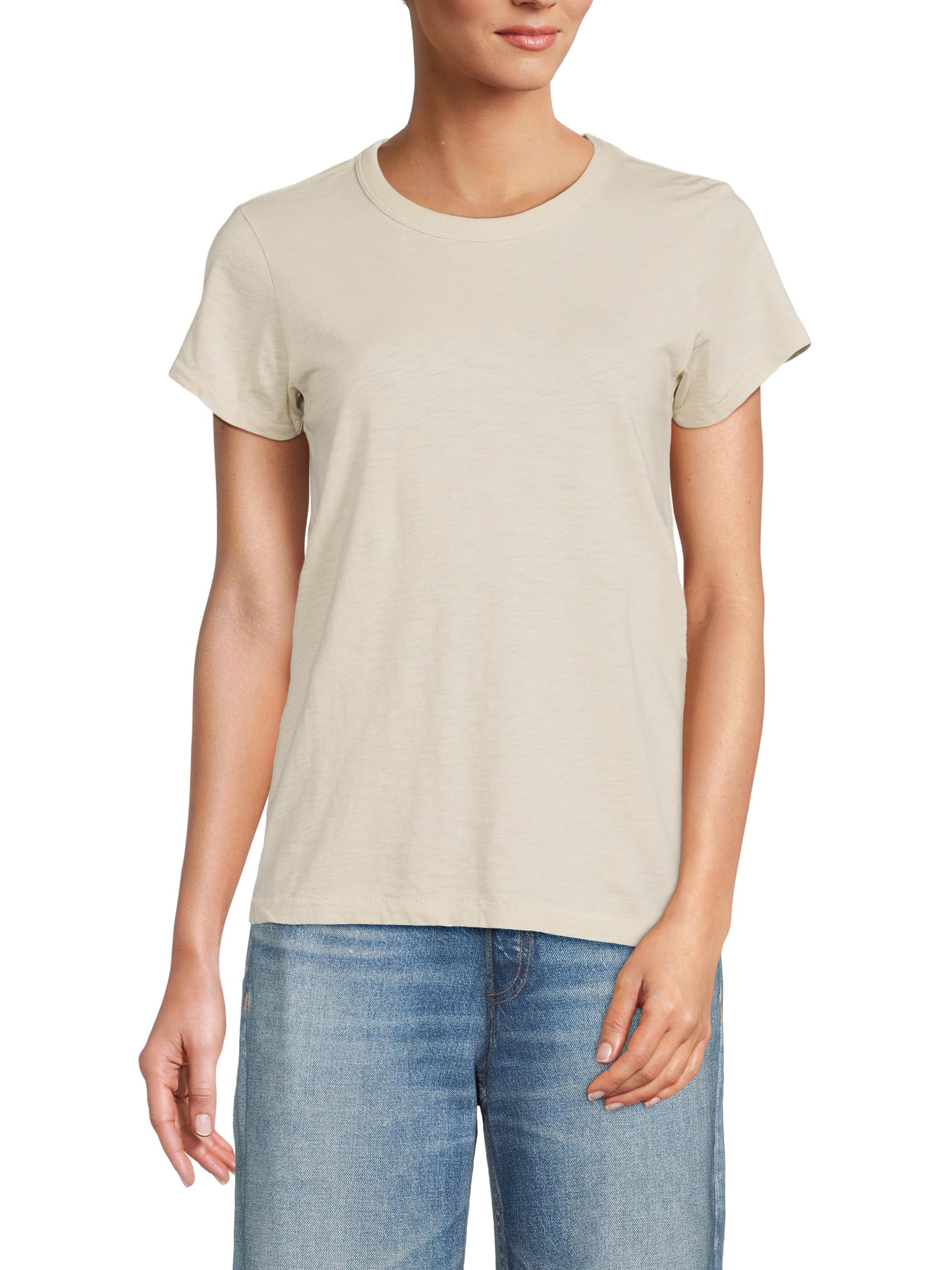Click here for Rag & Bone Womens Heathered T-Shirt - Warm Grey -... prices