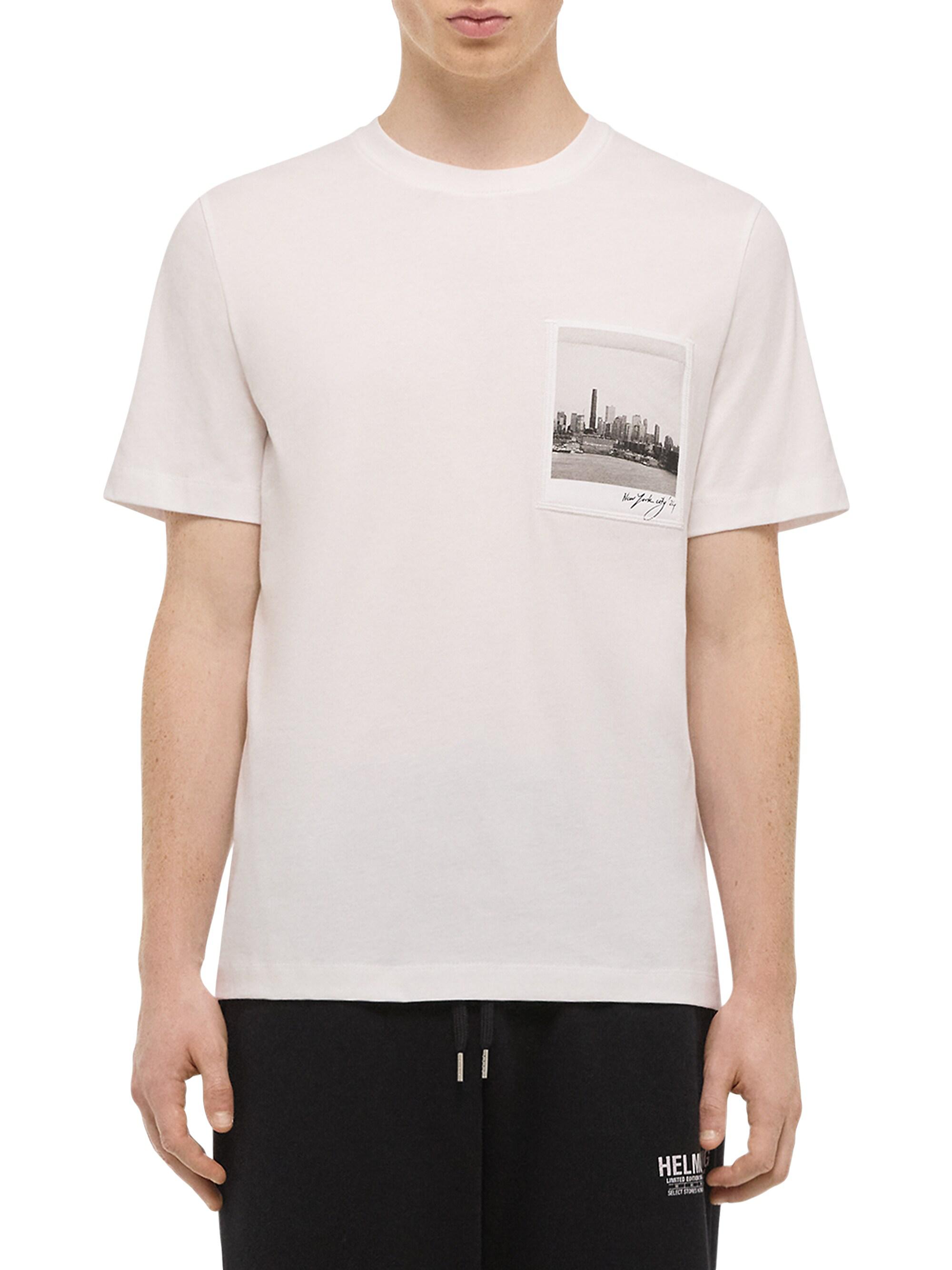 Click here for Helmut Lang Mens Skyline Postcard Cotton T-Shirt -... prices