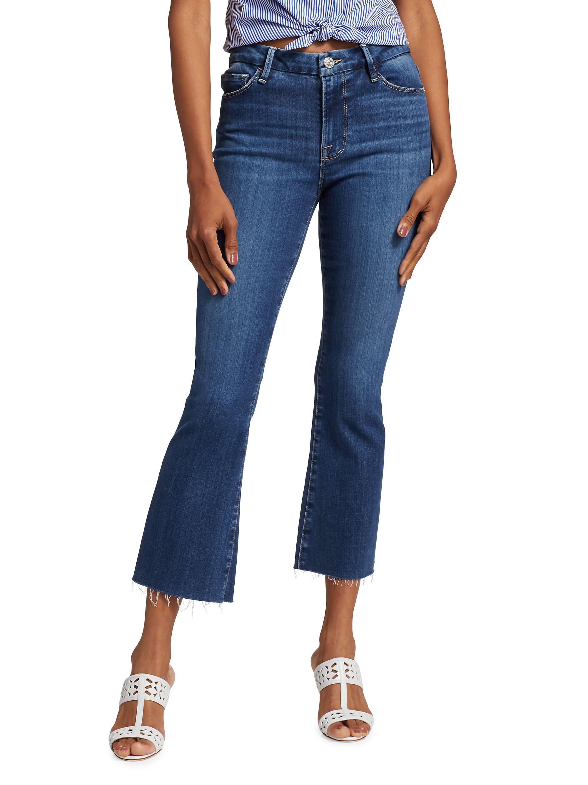 Click here for Frame Womens Le Crop Mini Raw-Edge Boot-Cut Jeans... prices