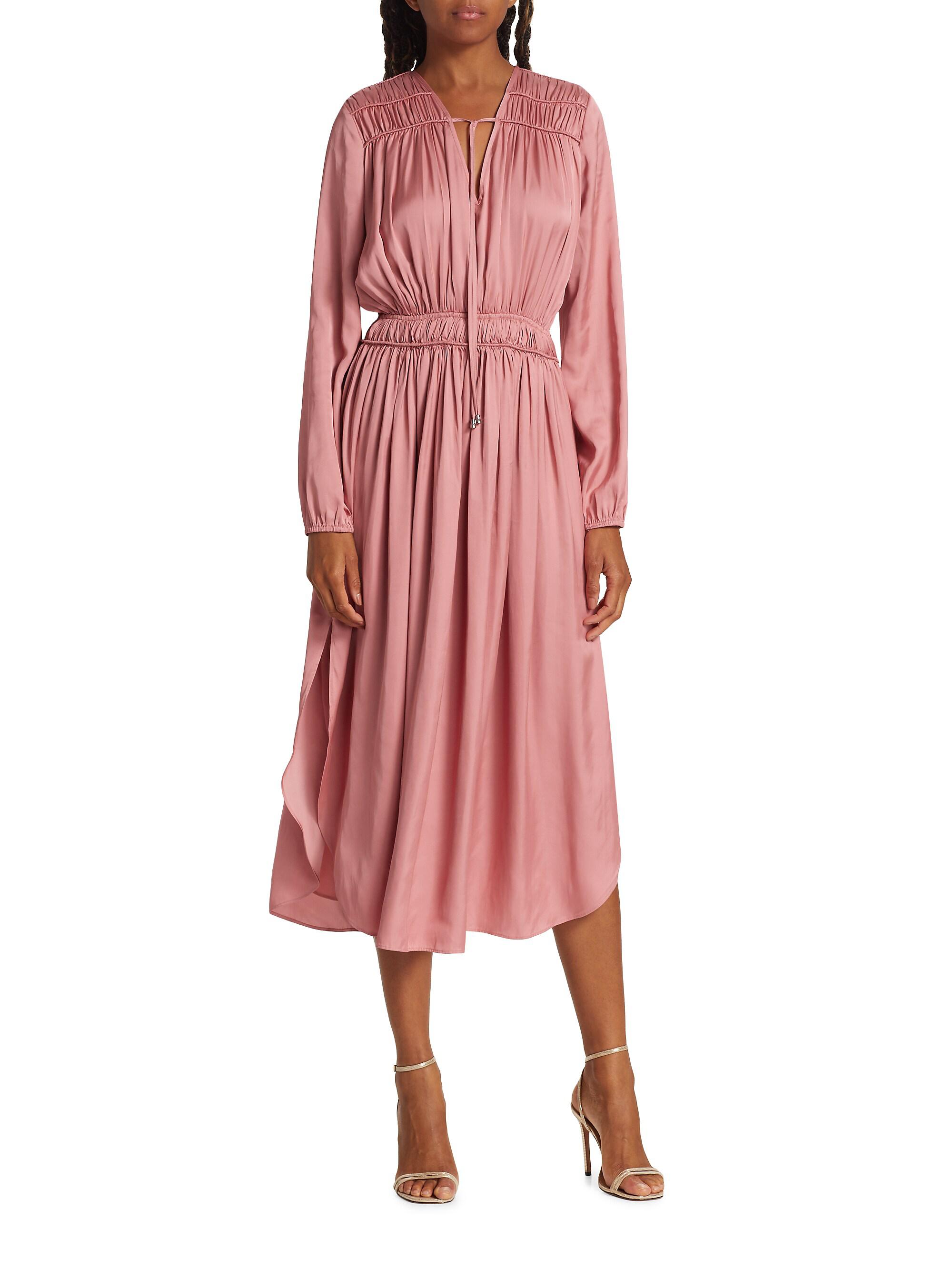 Click here for Elie Tahari Womens Whisper Shirred Dress - Sorbet... prices