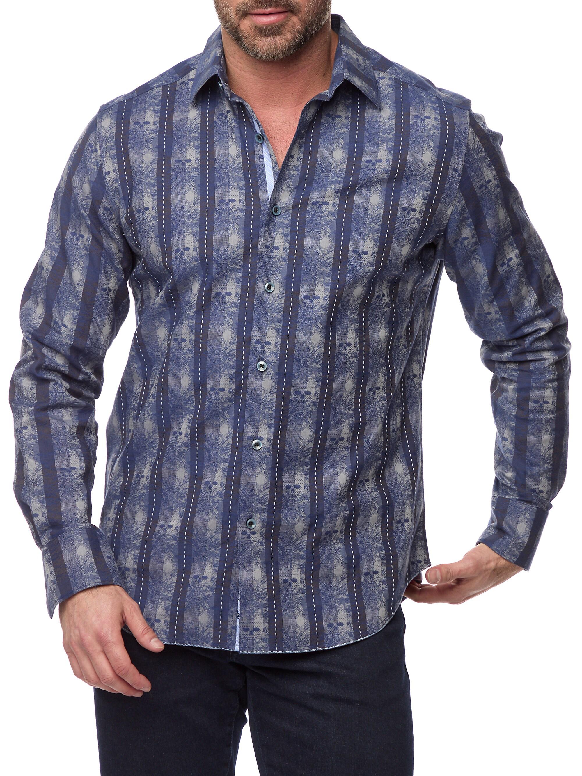 Click here for Robert Graham Mens Dunkirk Woven Shirt - Blue - Si... prices