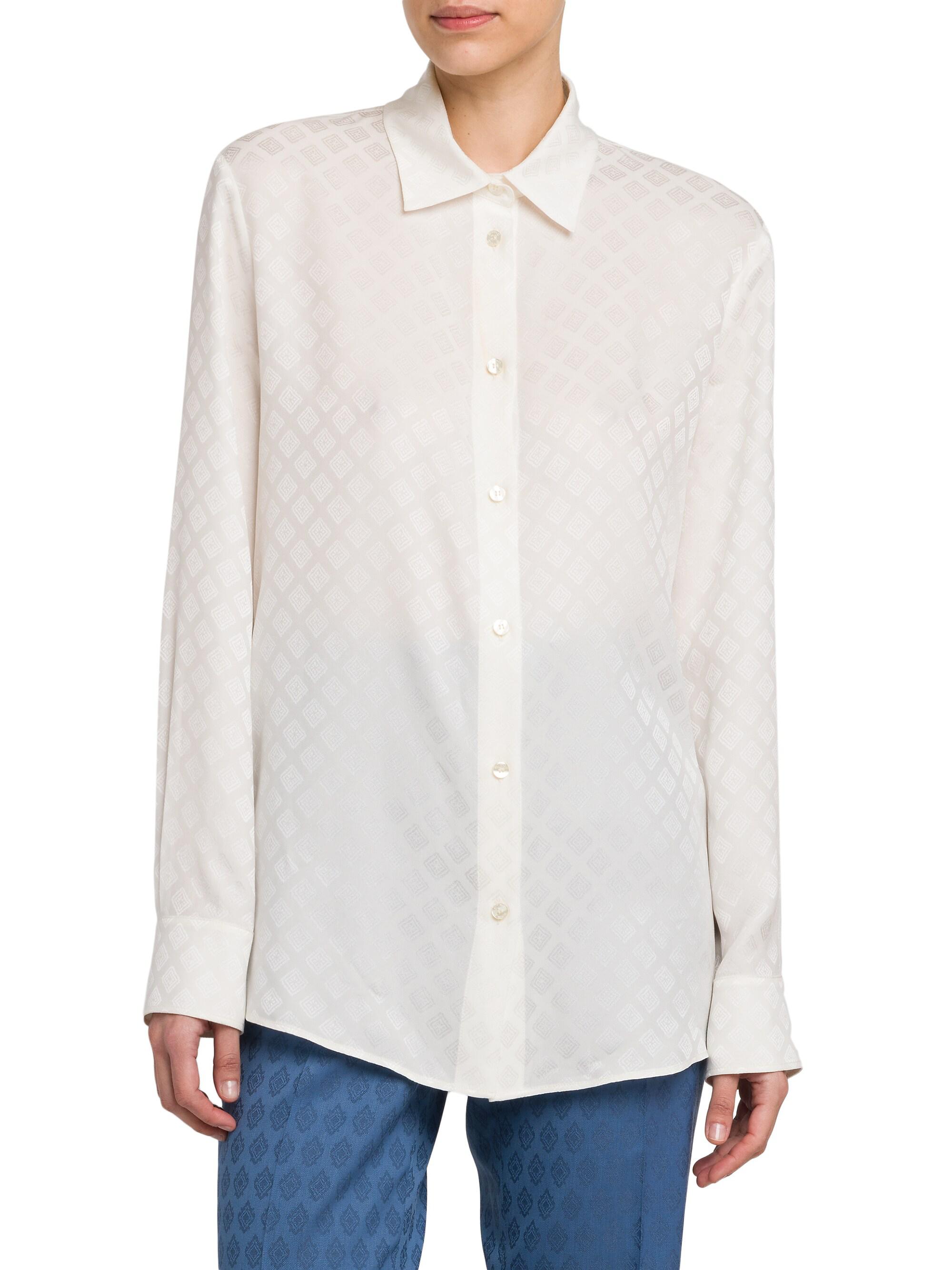 Click here for Etro Womens Geometric Jacquard Silk-Blend Shirt -... prices