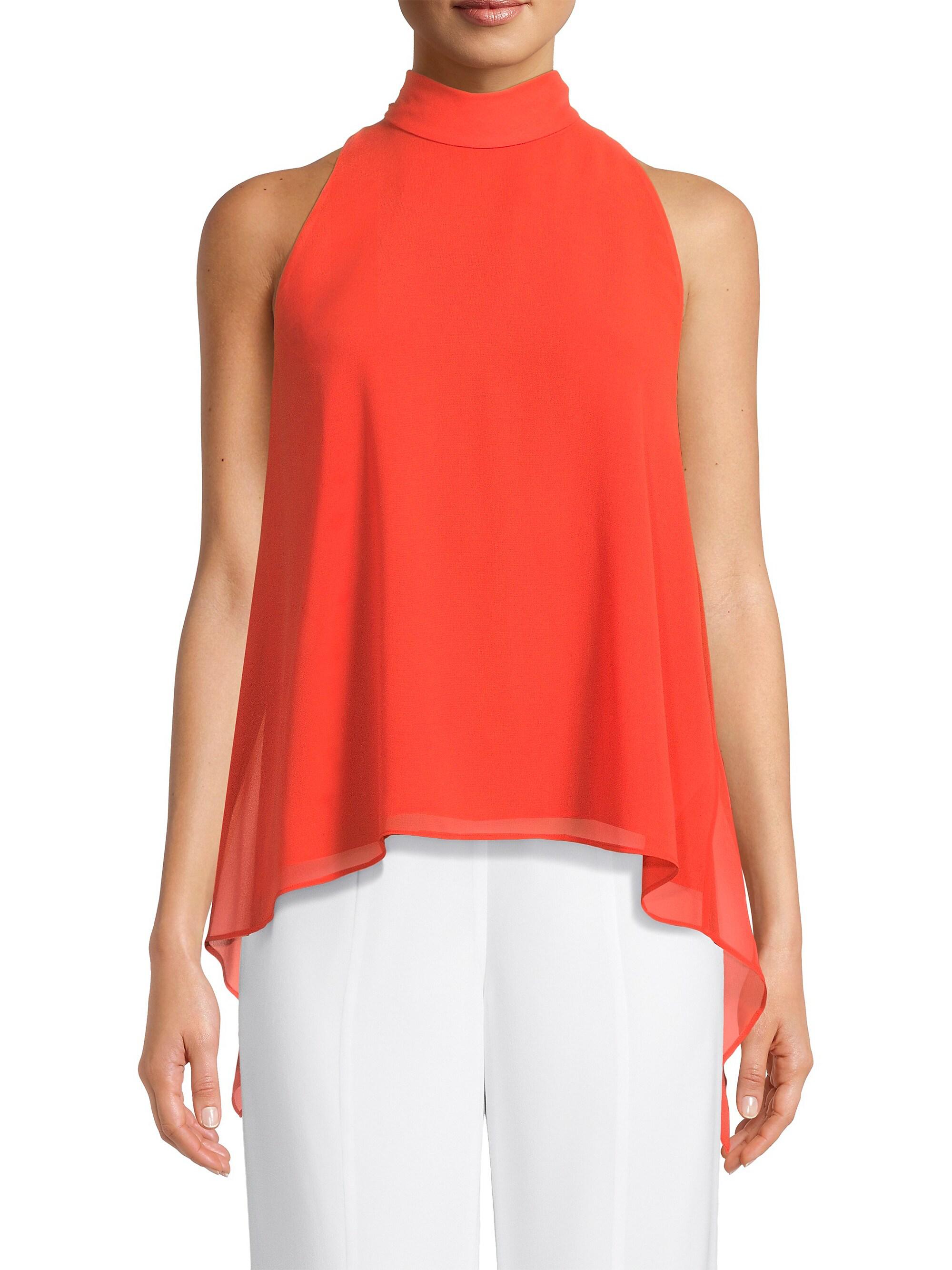 Click here for Ungaro Womens Perry Chiffon Sleeveless Blouse - Fl... prices