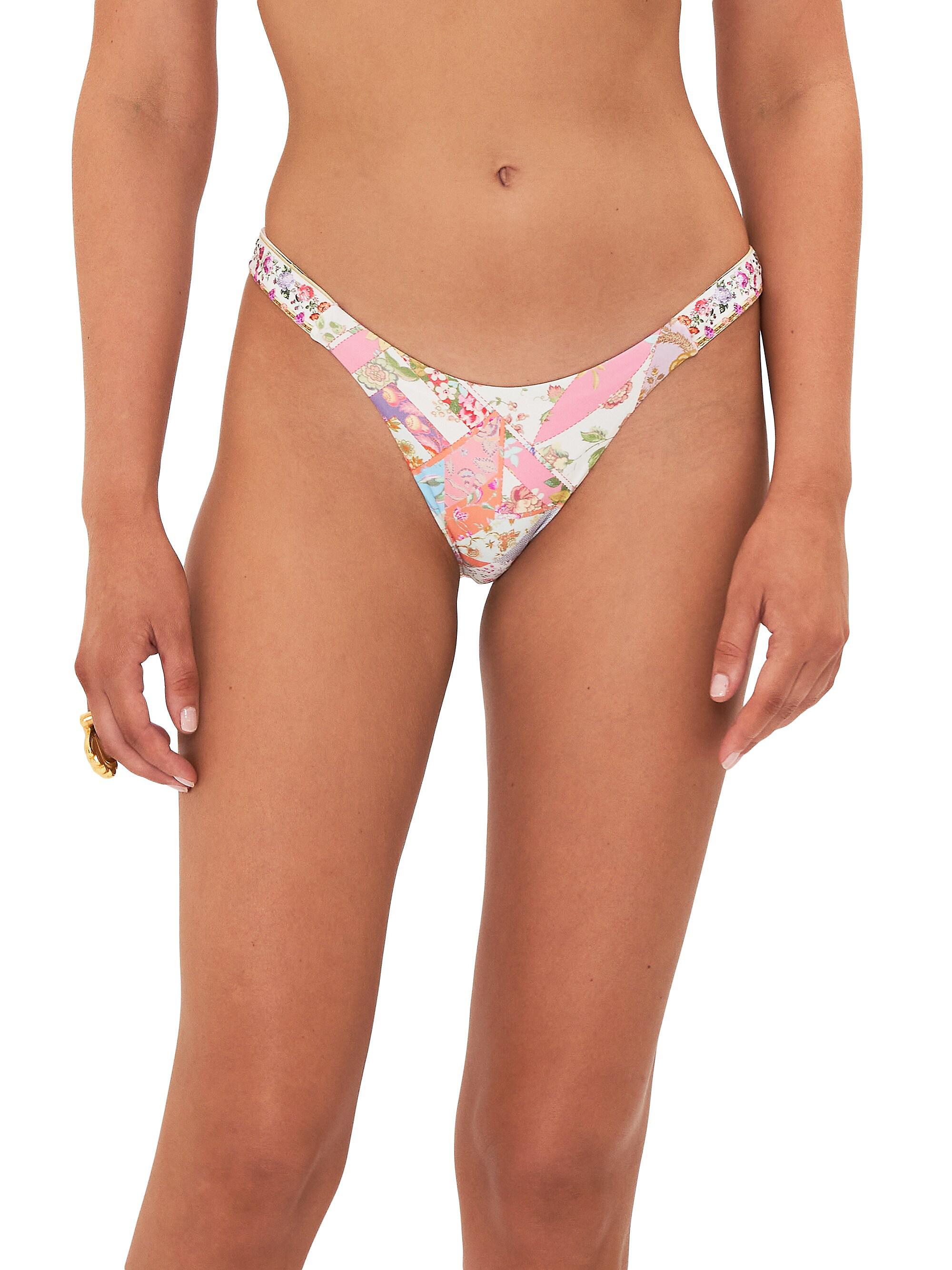 Click here for Camilla Womens Floral Low-Waist Bikini Bottom - Wh... prices
