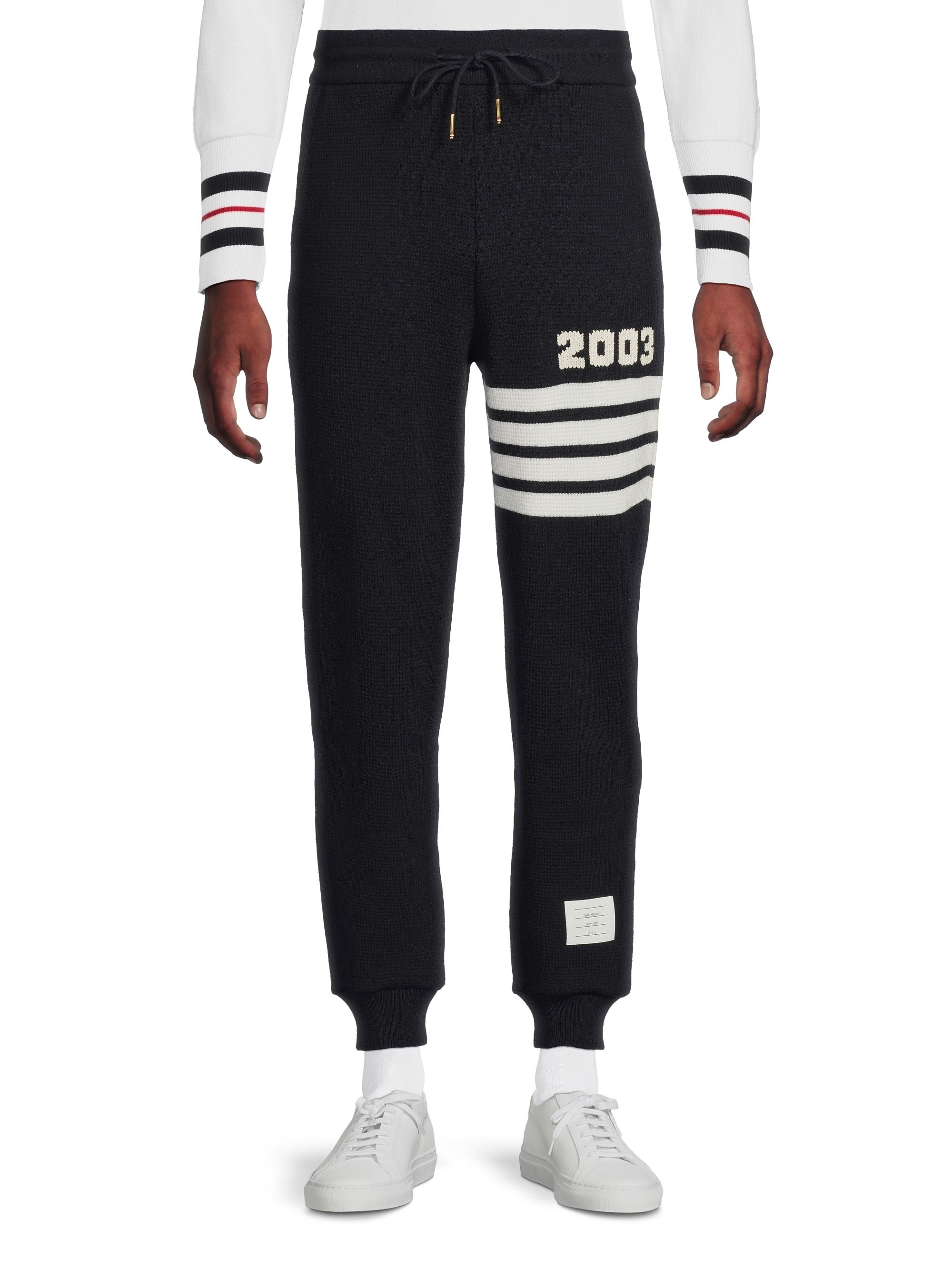 Click here for Thom Browne Mens Cashmere-Wool Joggers - Navy - Si... prices
