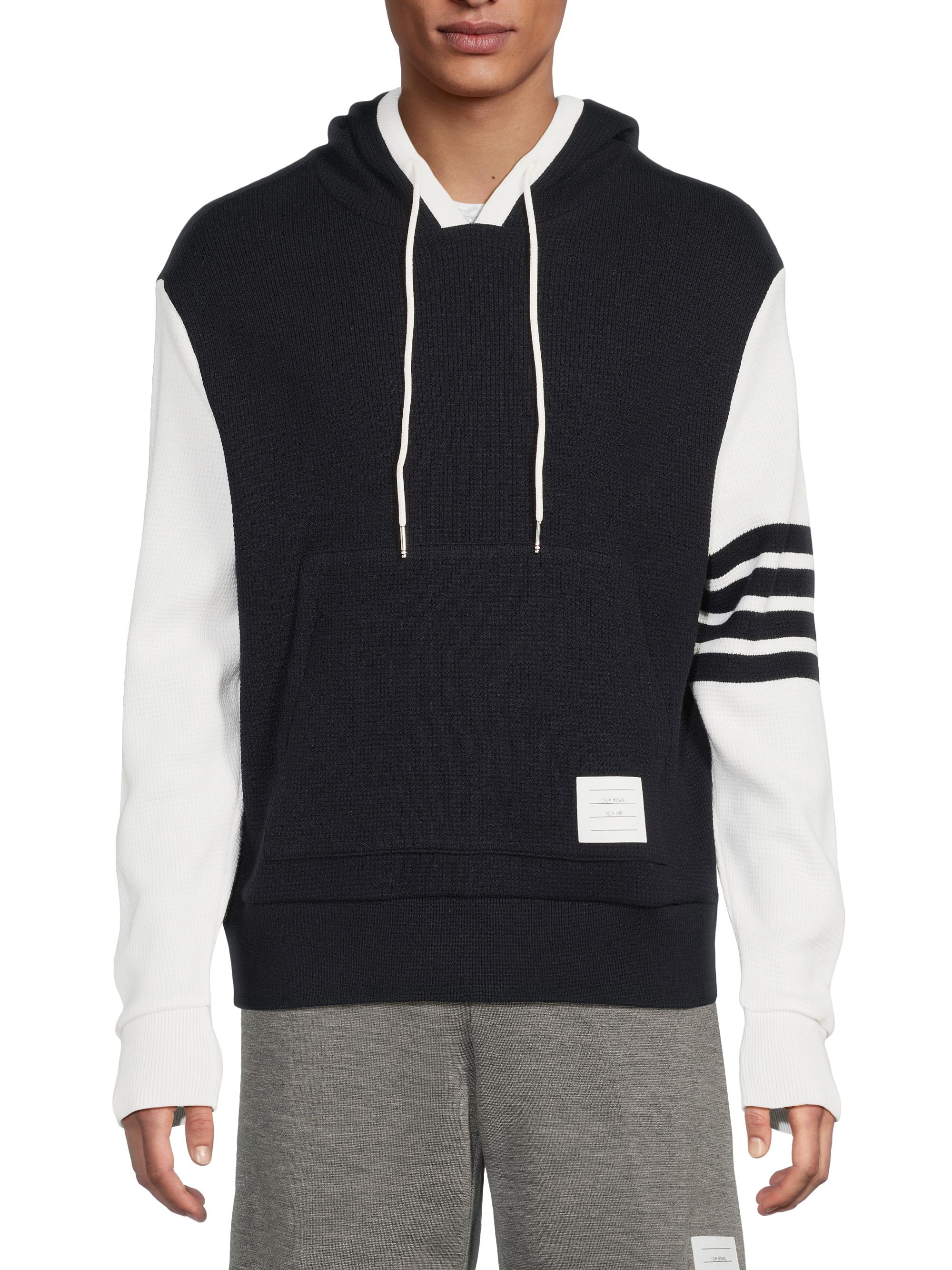 Click here for Thom Browne Mens Cashmere Wool Hoodie - Navy - Siz... prices