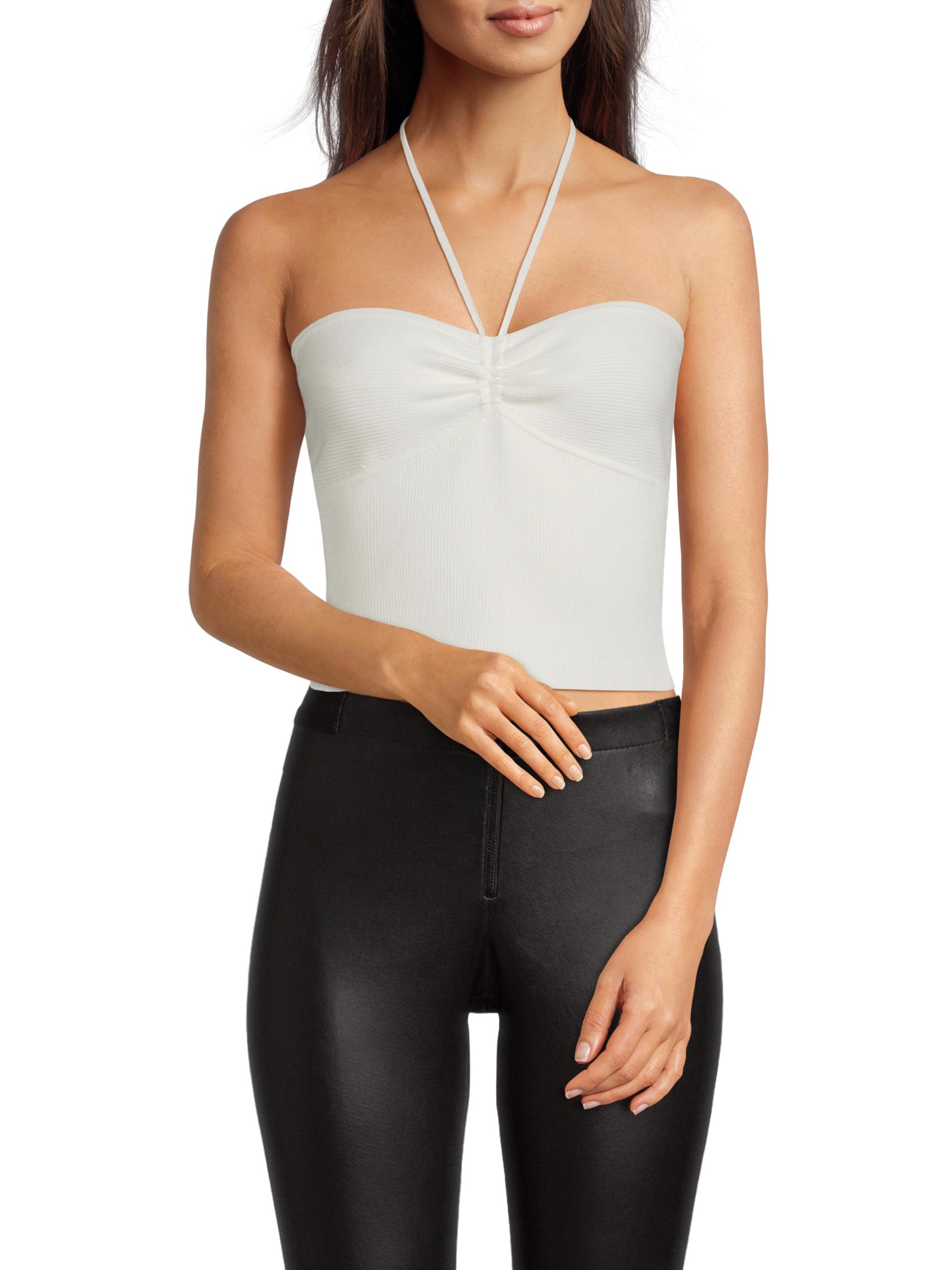 Click here for Alice + Olivia Womens Linnie Ruched Halterneck Cro... prices