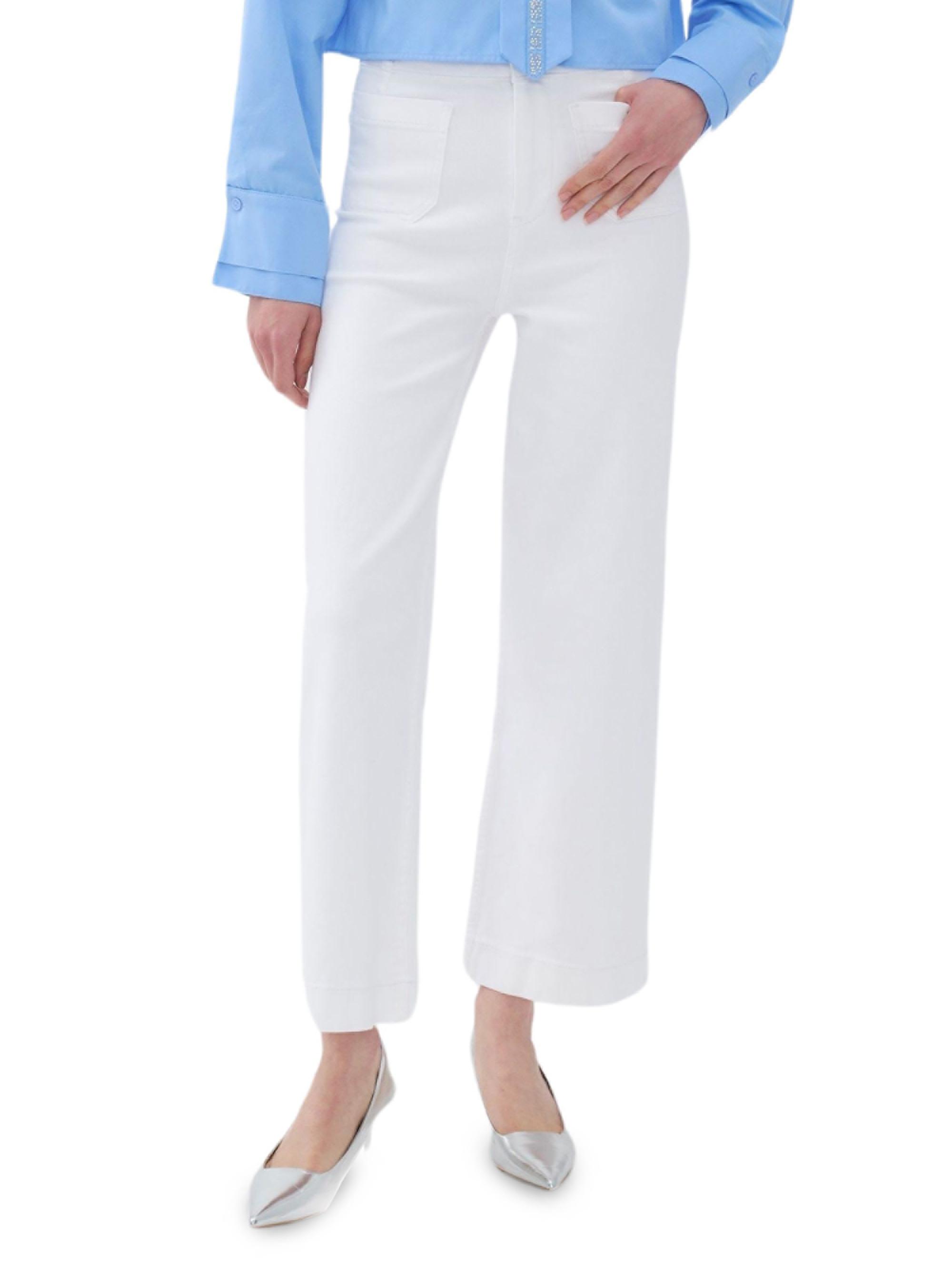 Click here for Nocturne Womens Colored Regular Fit Jeans - White... prices