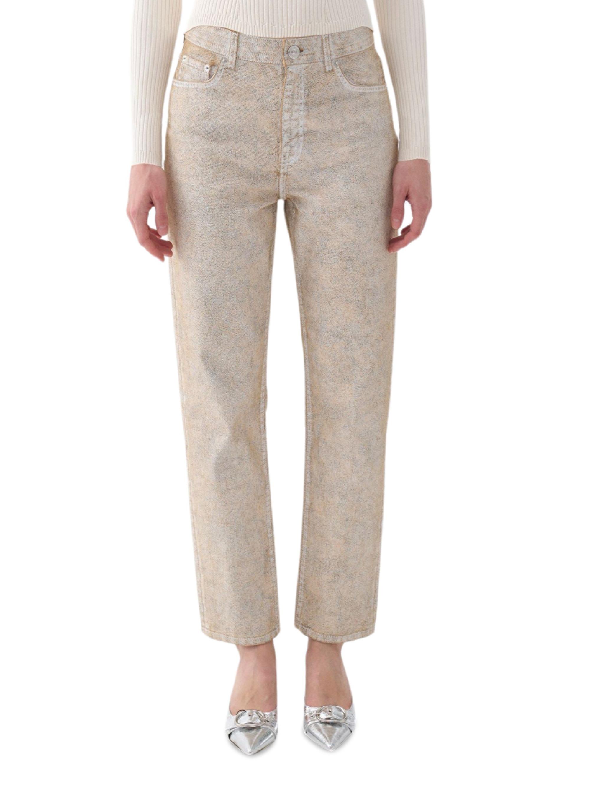 Click here for Nocturne Womens Cotton Mom Fit Jeans - Beige - Siz... prices