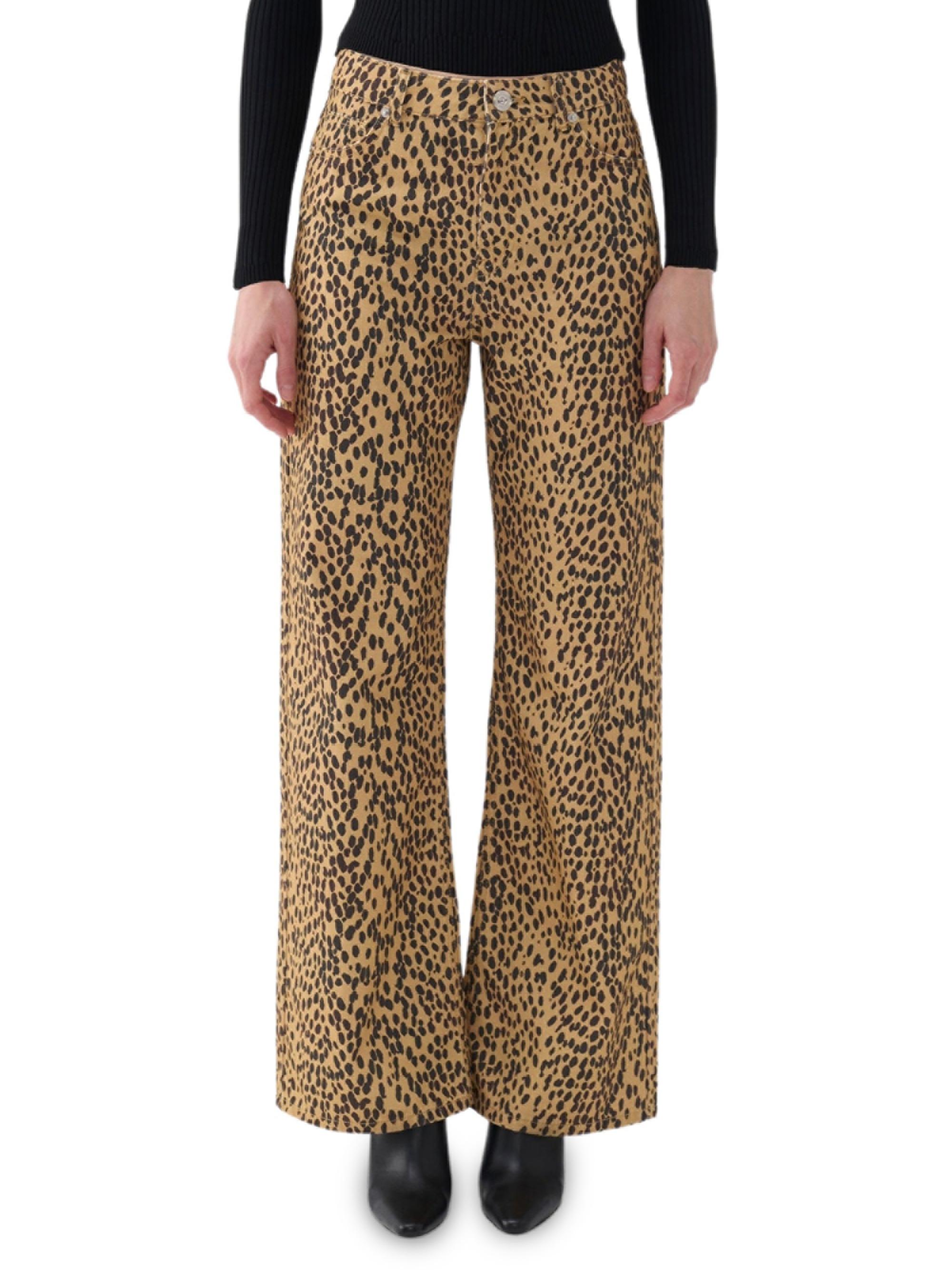 Click here for Nocturne Womens Leopard Print Regular Fit Jeans -... prices