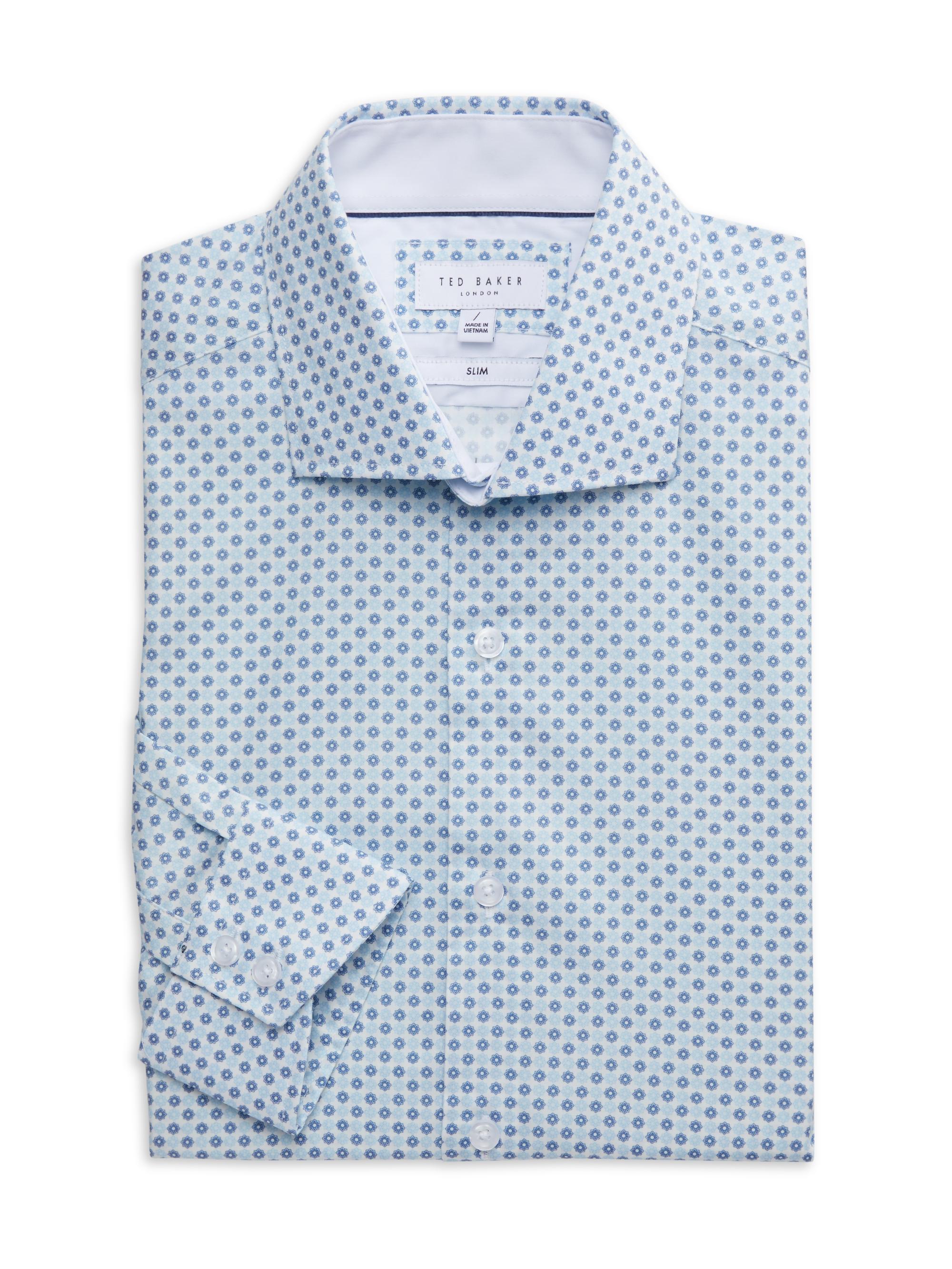 Click here for Ted Baker Mens Micro Print Slim Fit Dress Shirt -... prices