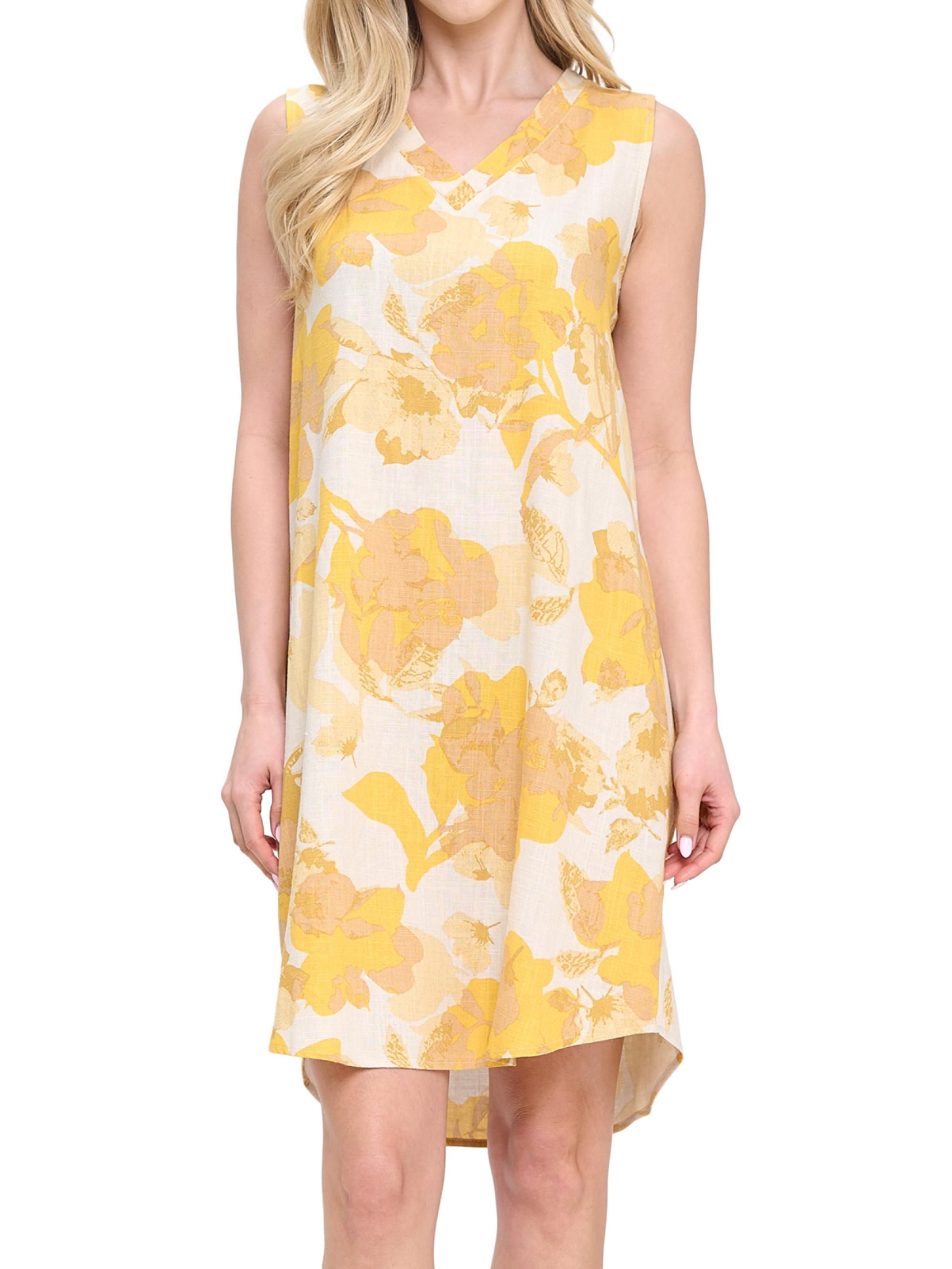 Click here for Renee C. Womens Floral Shift Minidress - Yellow Mu... prices